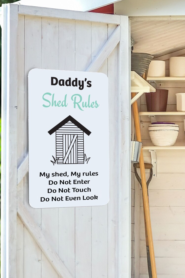 Buy Personalised White Shed Sign by Jonnys Sister from the Next UK ...