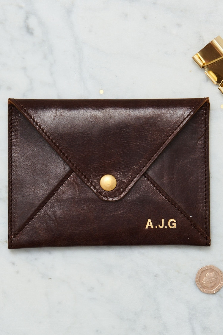 Buy Posh Totty Designs Personalised Leather Brown Passport Holder from ...