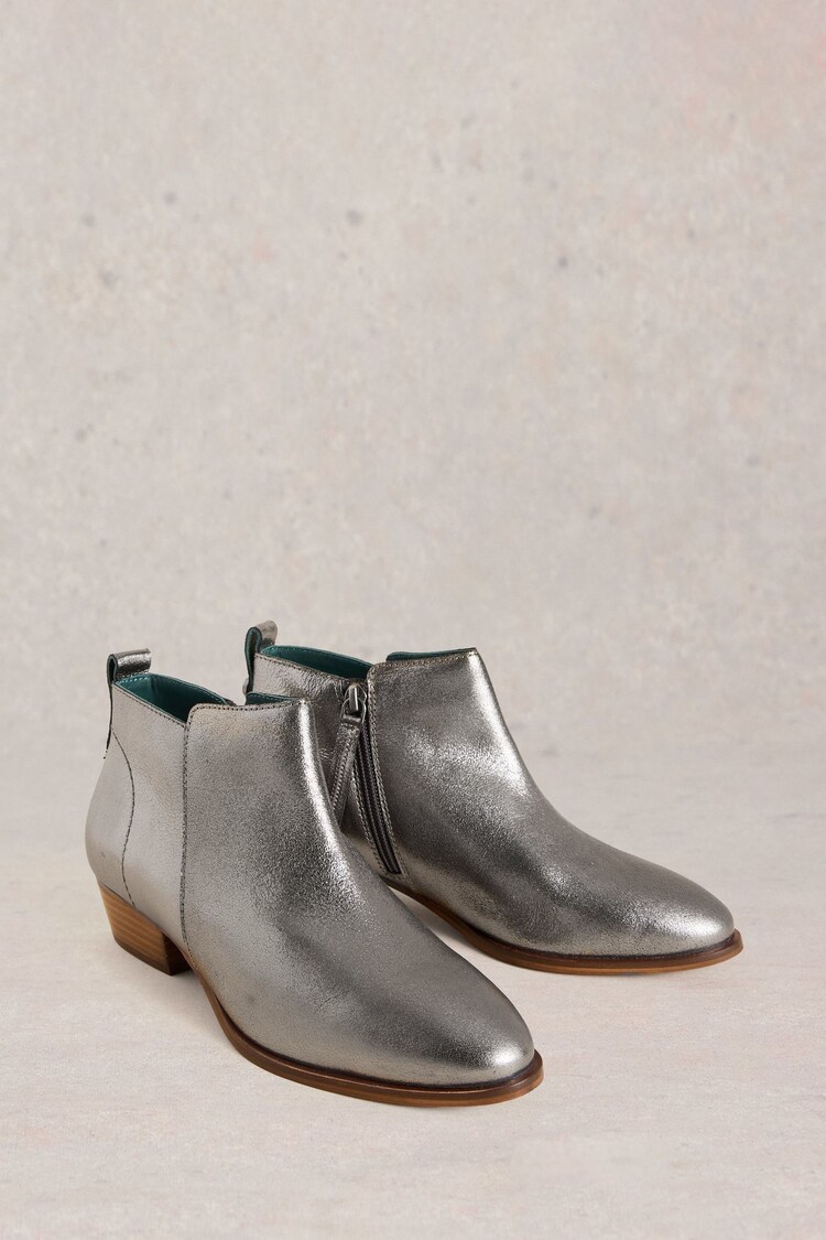 Buy White Stuff Metallic Willow Leather Ankle Boots from the Next UK ...