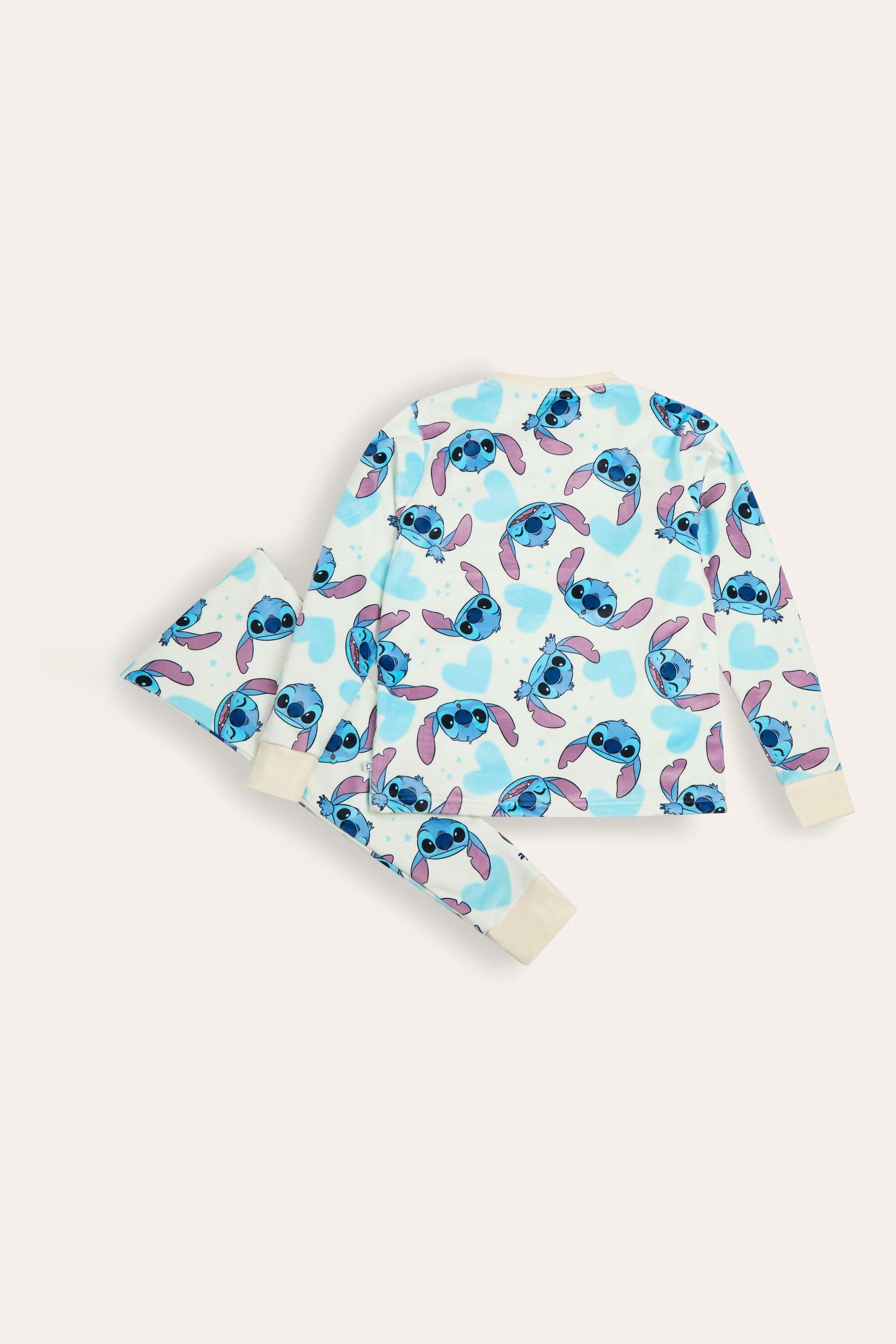 Buy Brand Threads Blue Girls Disney Stitch Divine Fleece Pyjamas Set ...