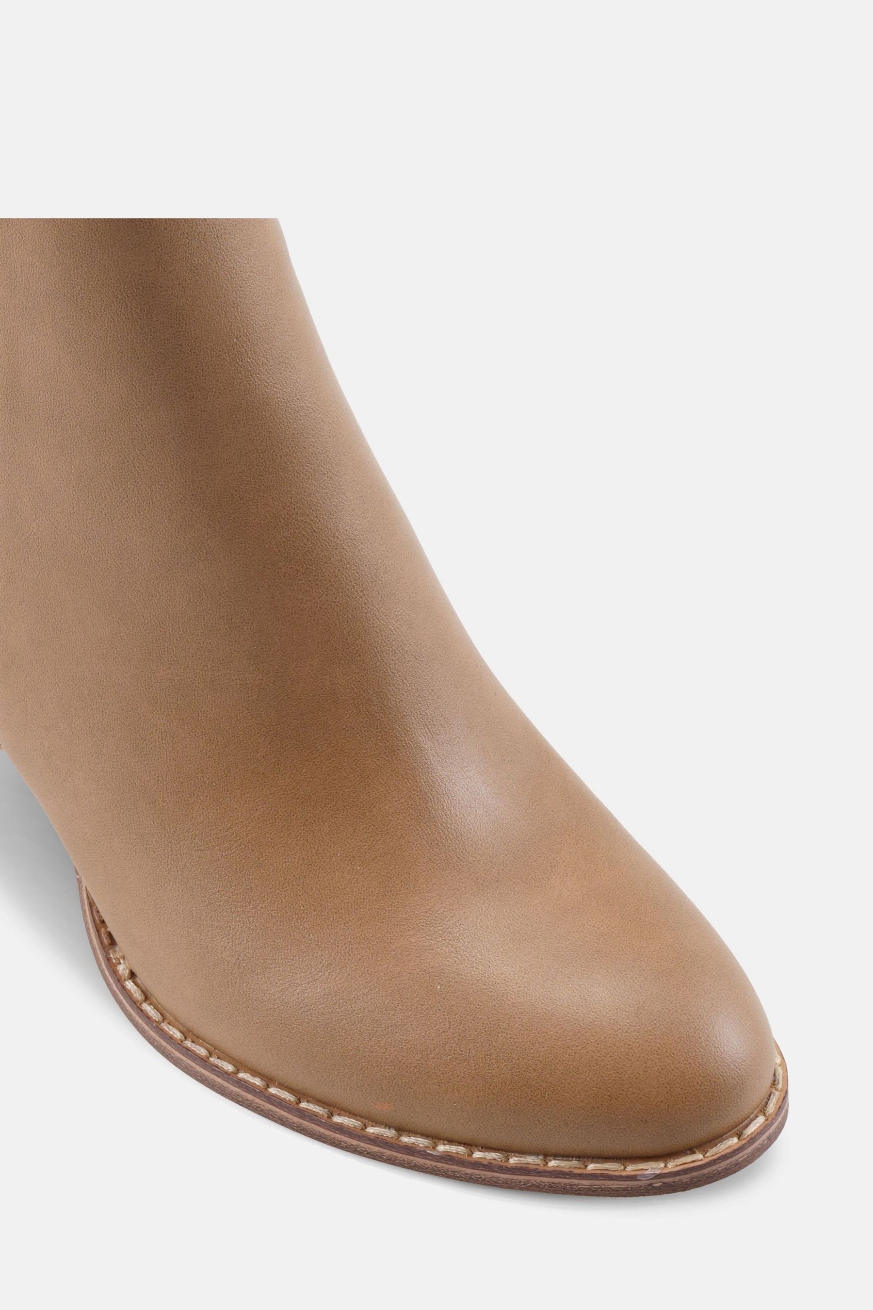 Buy Novo Natural Regular Fit Vienna Block Heel Chelsea Boots from the ...
