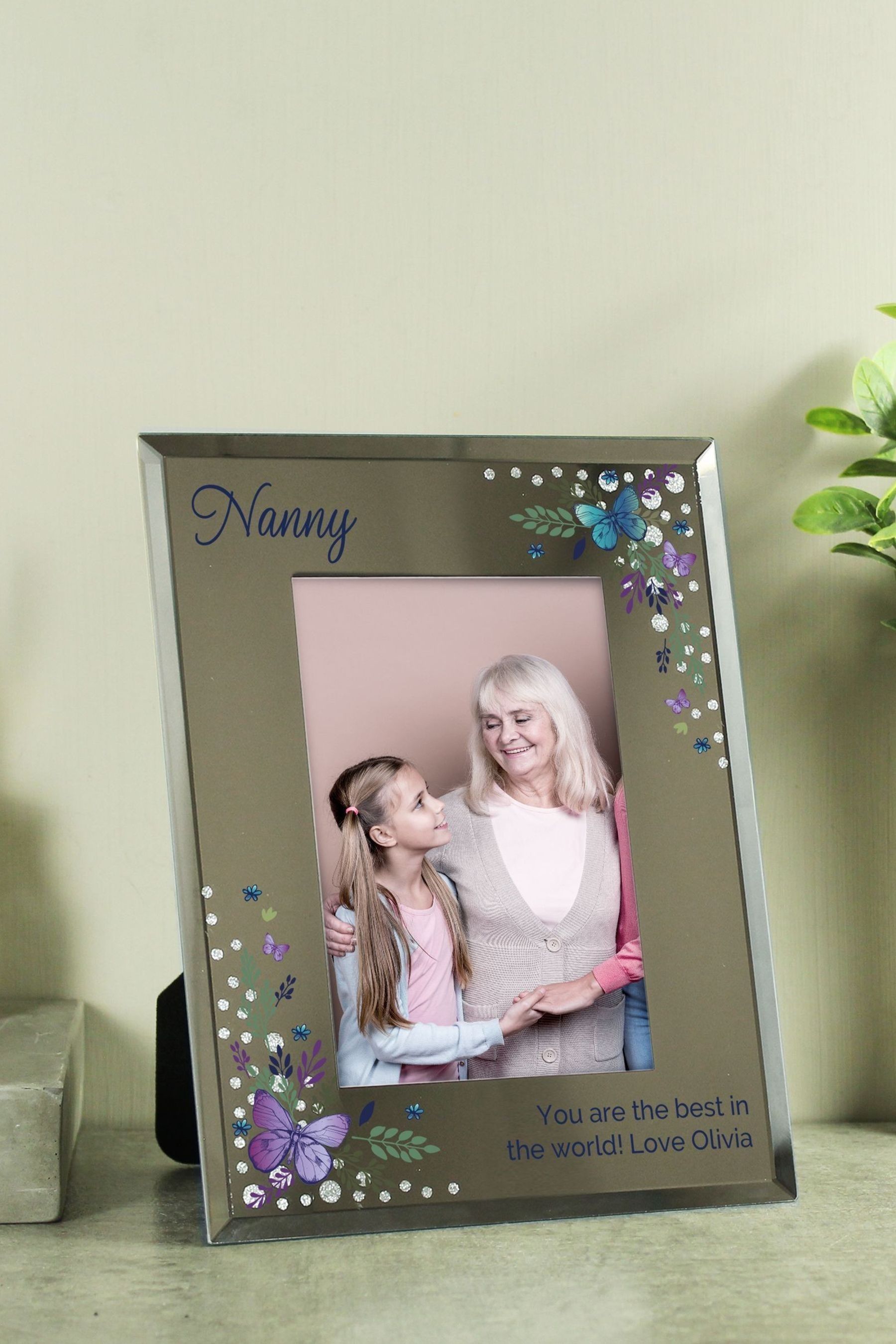 Buy Personalised Butterfly 6 x 4 Glass Photo Frame by PMC from the Next ...