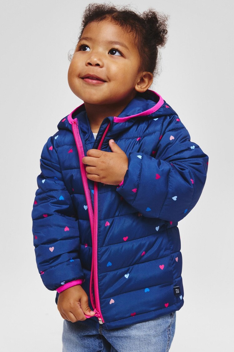 Buy Gap Blue Heart Cold Control Puffer Jacket (6mths-5yrs) from the ...