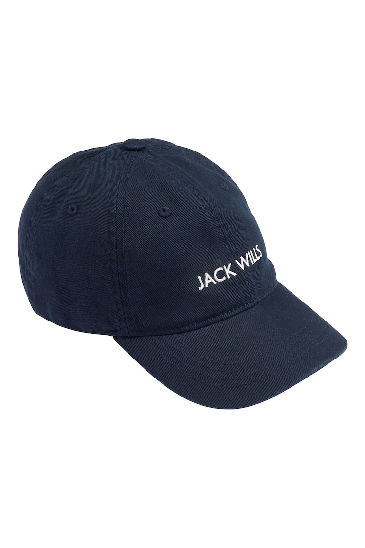 Buy Jack Wills Blue Block Logo 100% Cotton Cap from the Next UK online shop