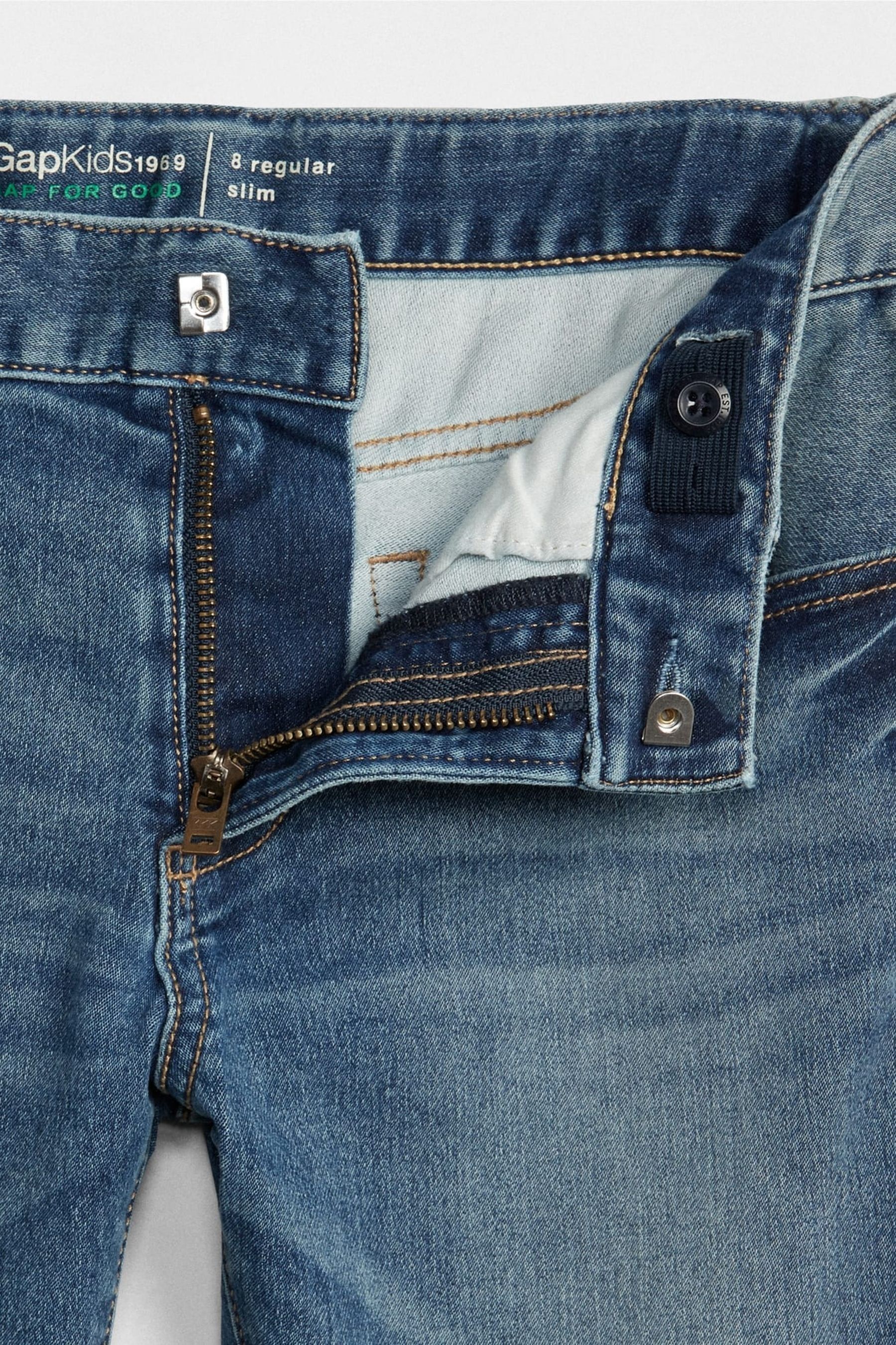 Buy Gap Light Wash Blue Slim Fit Stretch Jeans (4-16yrs) from the Next ...