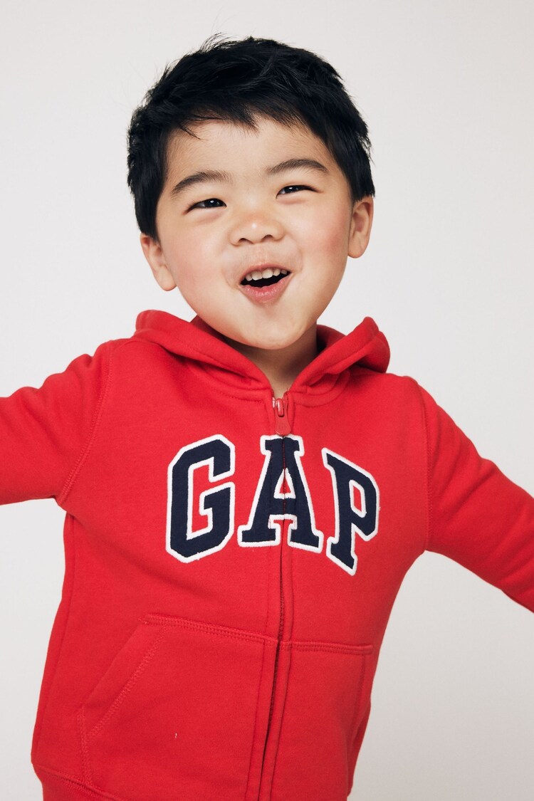Buy Gap Red Logo Zip Up Hoodie (Newborn-5yrs) from the Next UK online shop