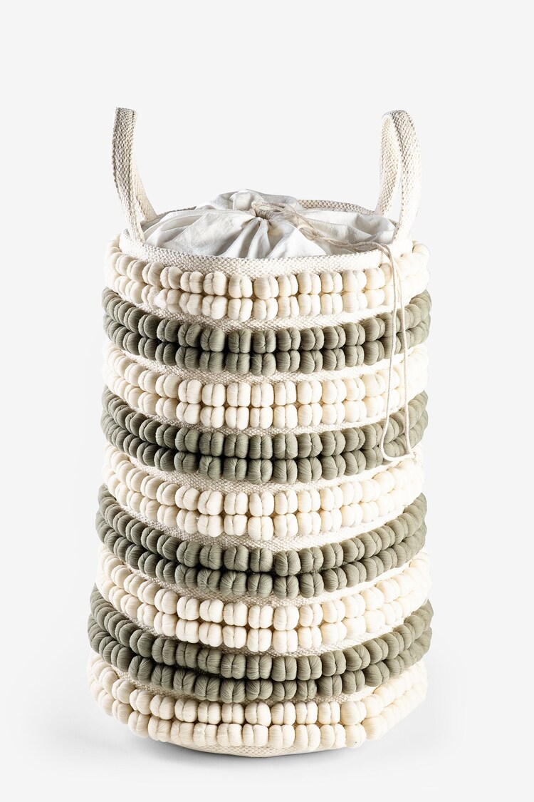 Buy Sage Green Bobble Bag Laundry Basket from the Next UK online shop
