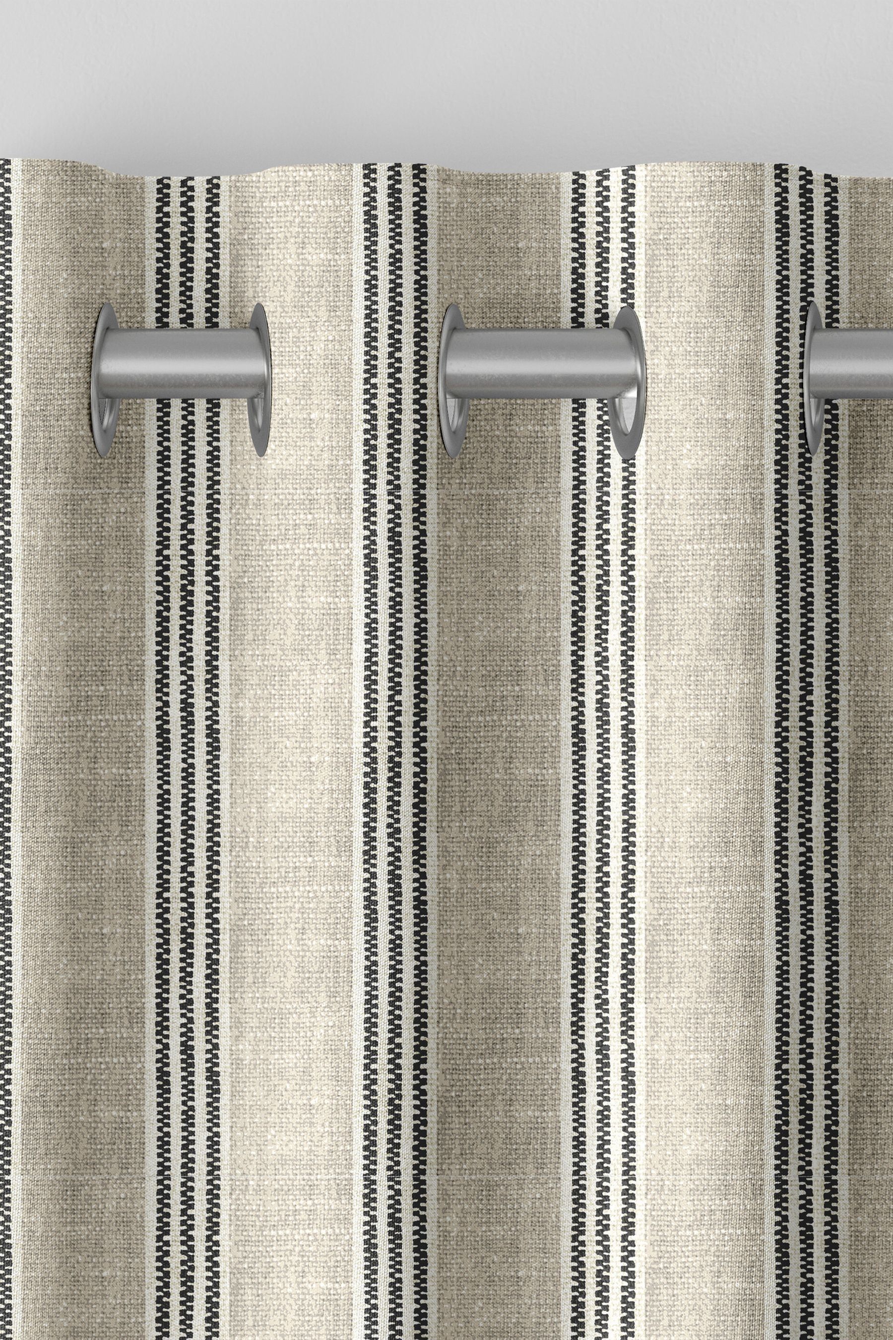 Buy Emily Bond Charcoal George Stripe Print Made to Measure 100% Cotton ...