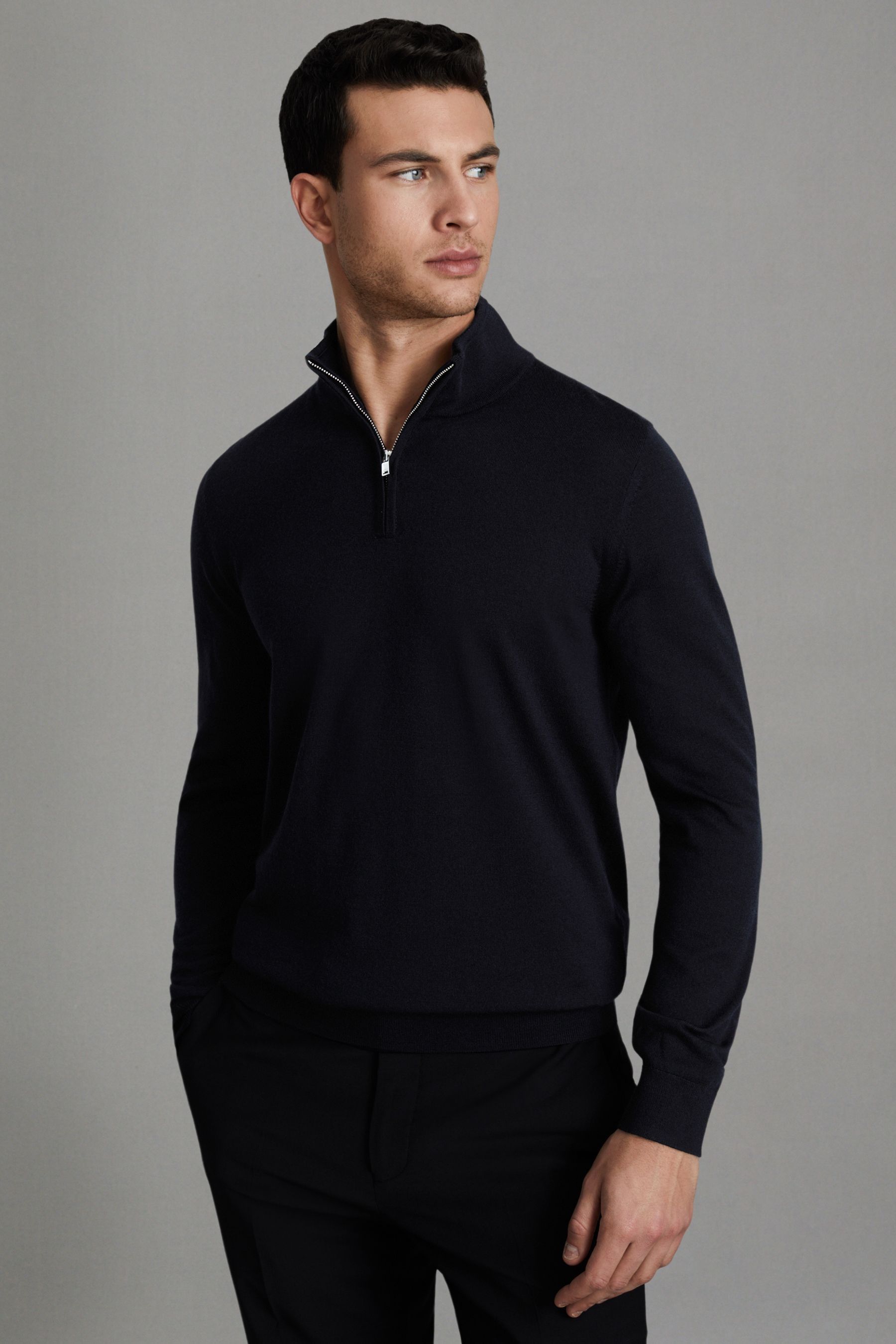 Buy Reiss Navy/Derby Grey Marl Blackhall 2 Pack 2 Pack Of Merino Wool ...