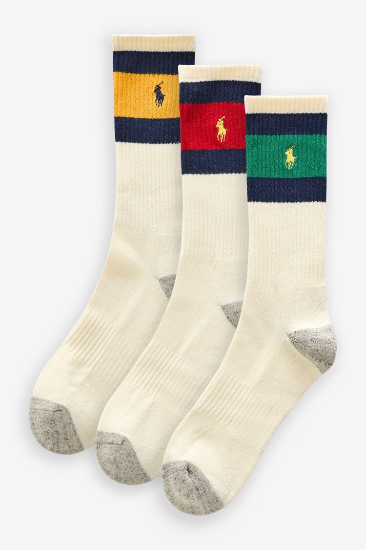 Buy Striped-Cuff Crew Sock 3-Pack from the Next UK online shop