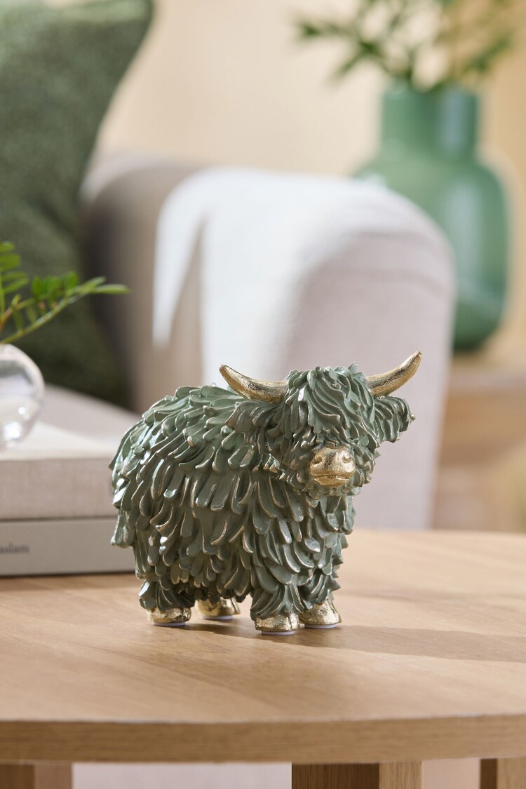 Buy Green Hamish the Highland Cow Ornament from the Next UK online shop
