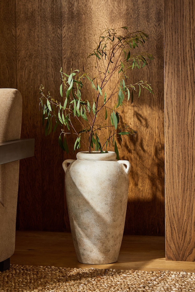 Buy Natural Country Ceramic Lydford Extra Large Textured Flower Vase ...