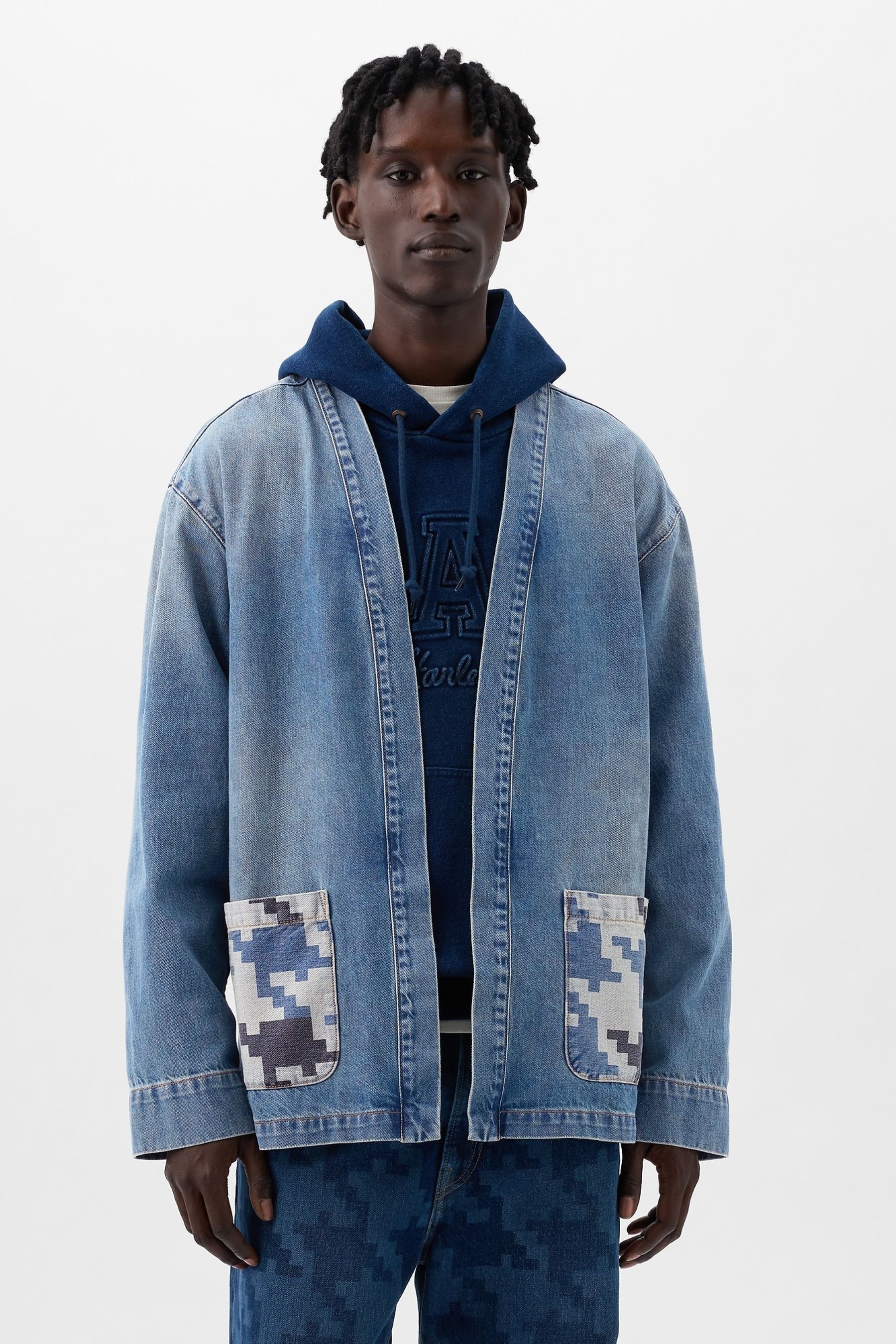 Buy Gap Blue Dapper Dan Organic Denim Wrap Jacket from Next Ireland