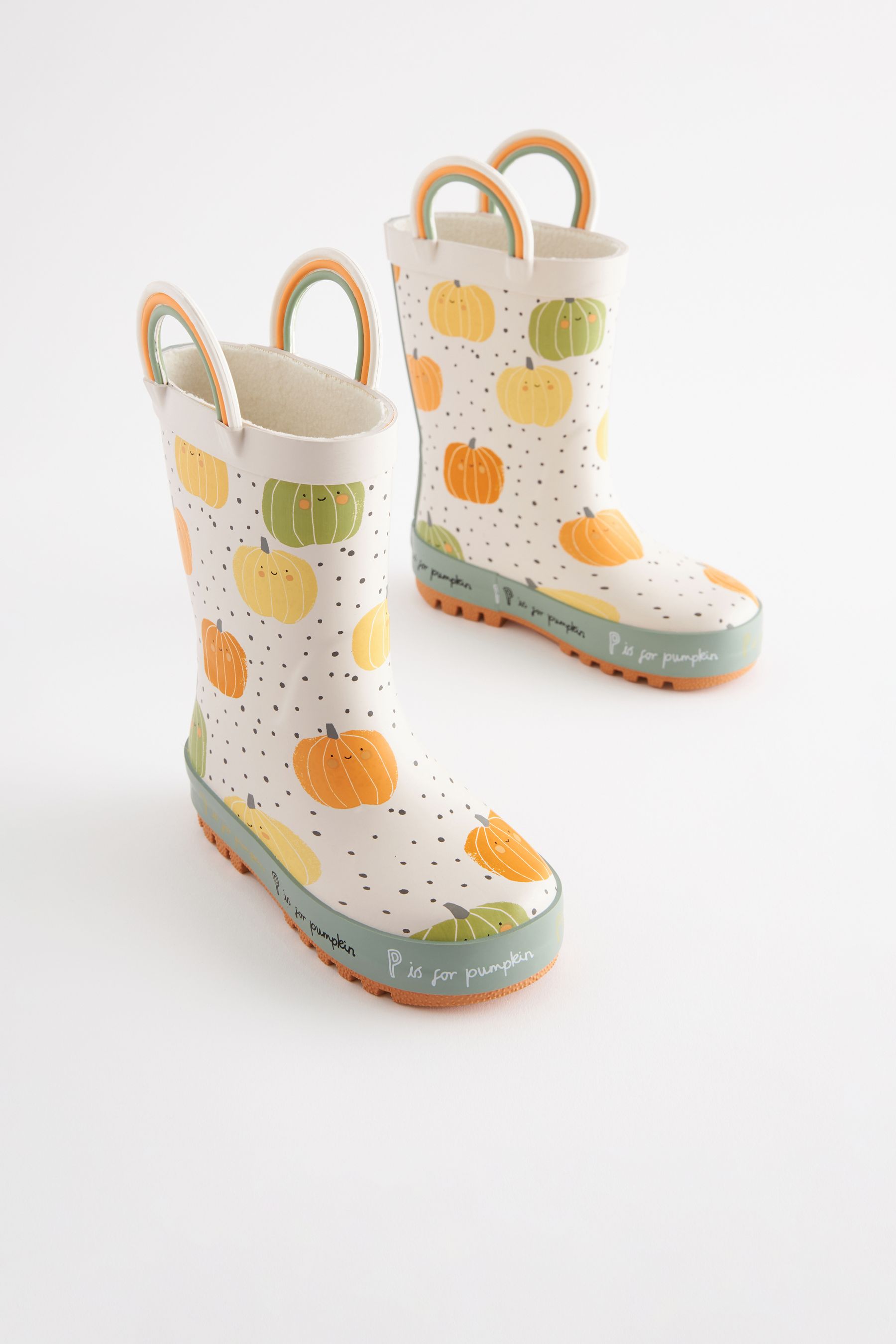 Buy Neutral Pumpkin Handle Wellies from the Next UK online shop