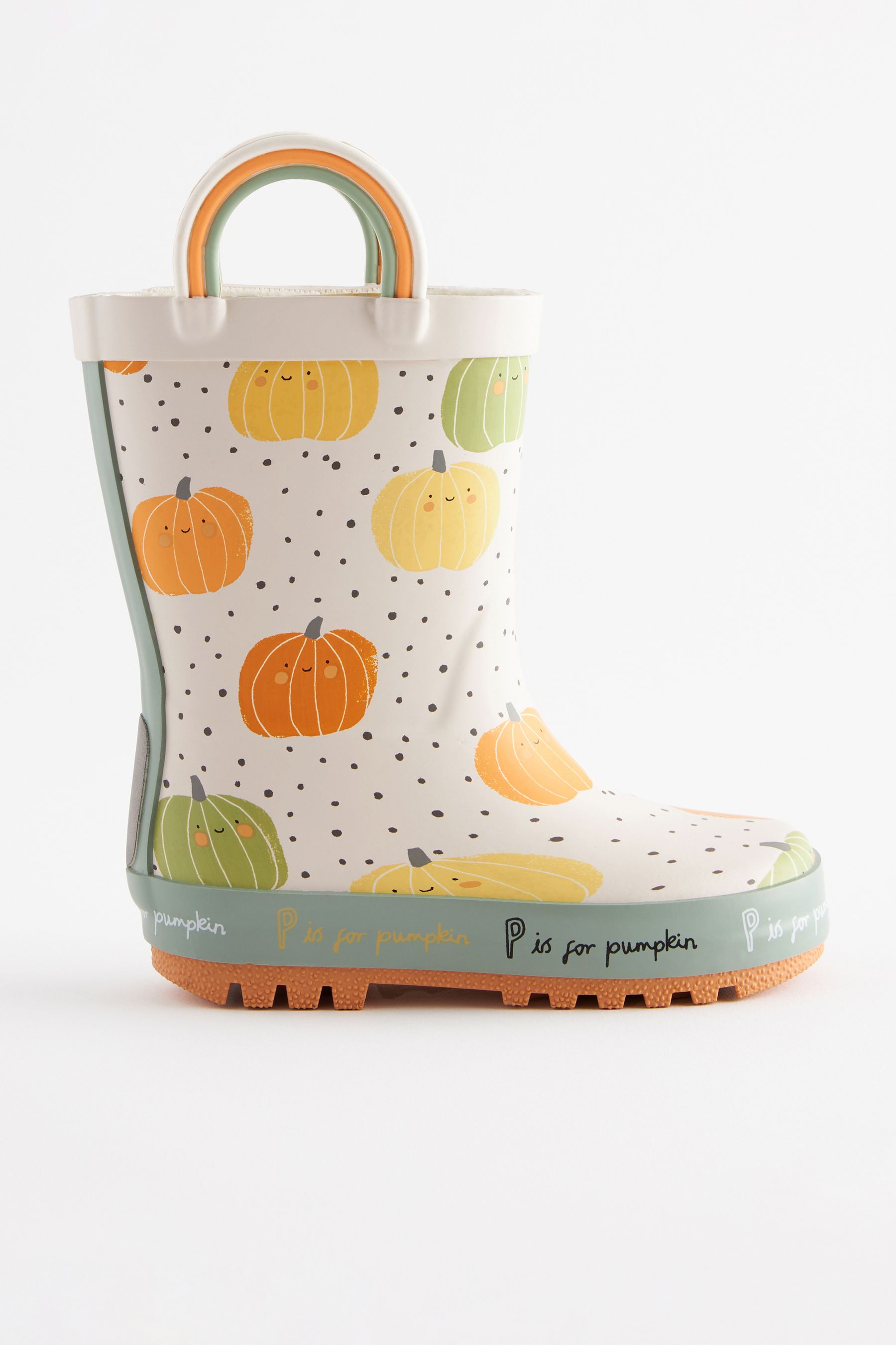 Buy Neutral Pumpkin Handle Wellies from the Next UK online shop
