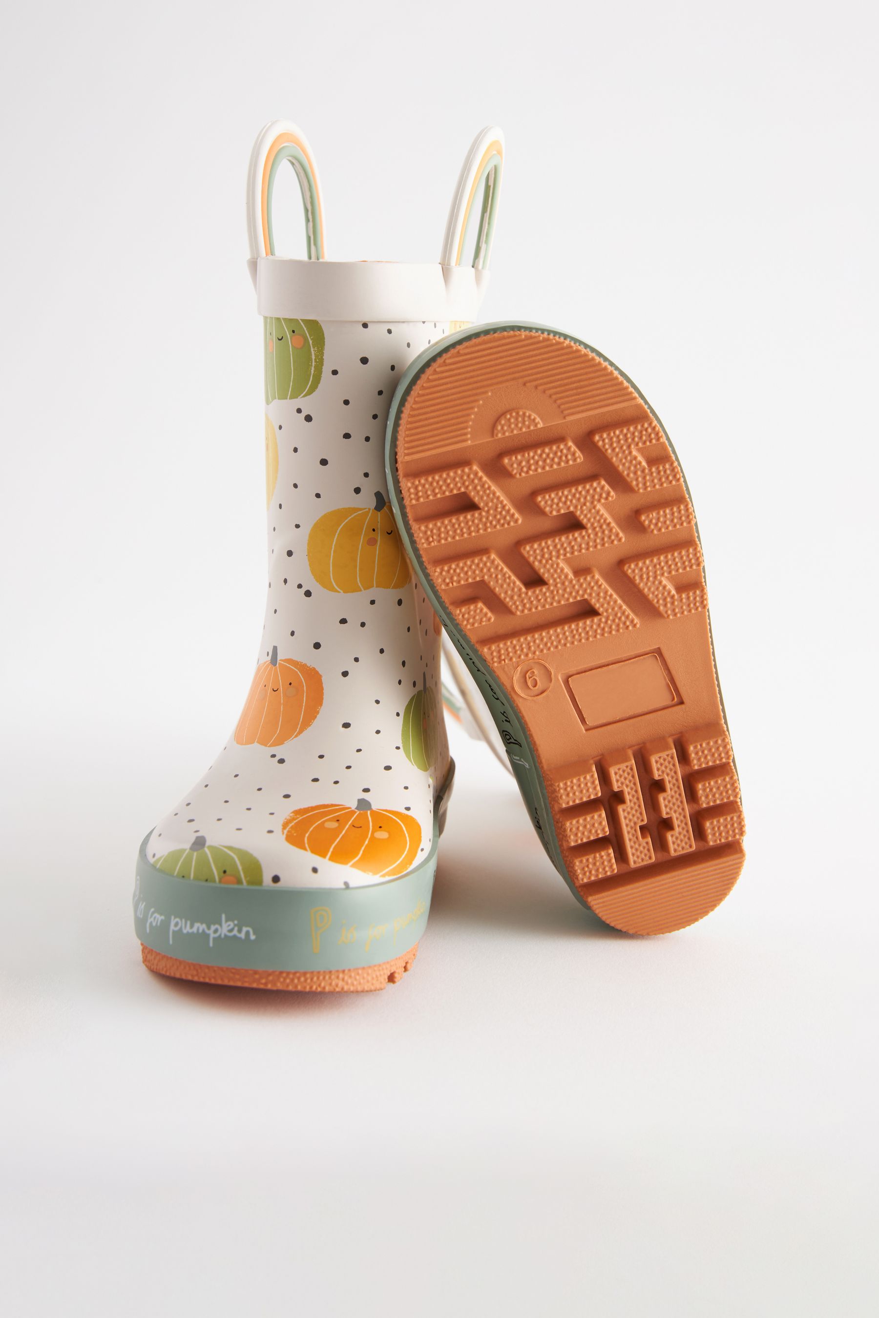 Buy Neutral Pumpkin Handle Wellies from the Next UK online shop