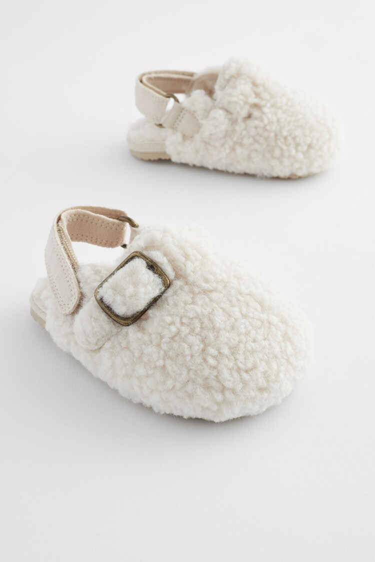 Buy Neutral Borg Baby Clog Shoes (0-18mths) from the Next UK online shop