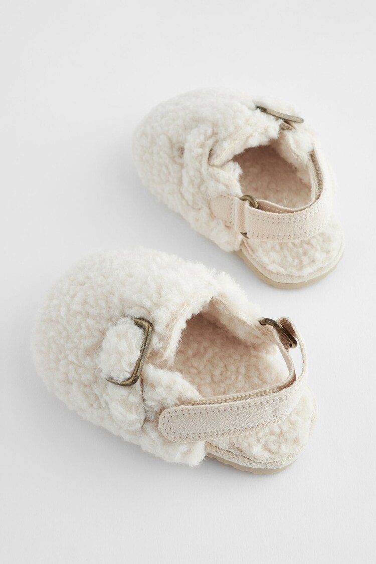 Buy Neutral Borg Baby Clog Shoes (0-18mths) from the Next UK online shop