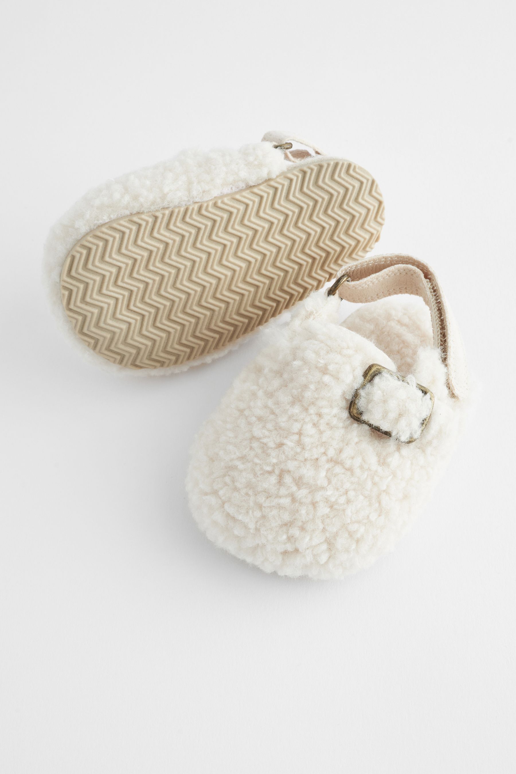 Buy Neutral Borg Baby Clog Shoes (0-18mths) from the Next UK online shop