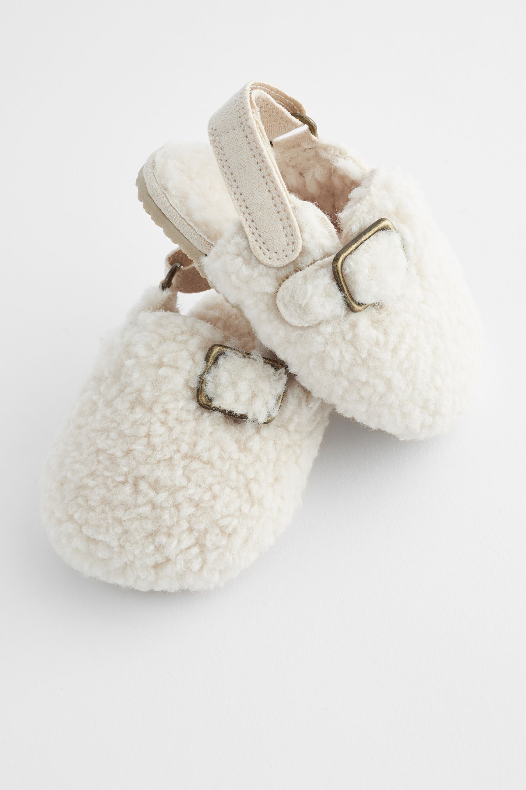 Buy Neutral Borg Baby Clog Shoes (0-18mths) from the Next UK online shop