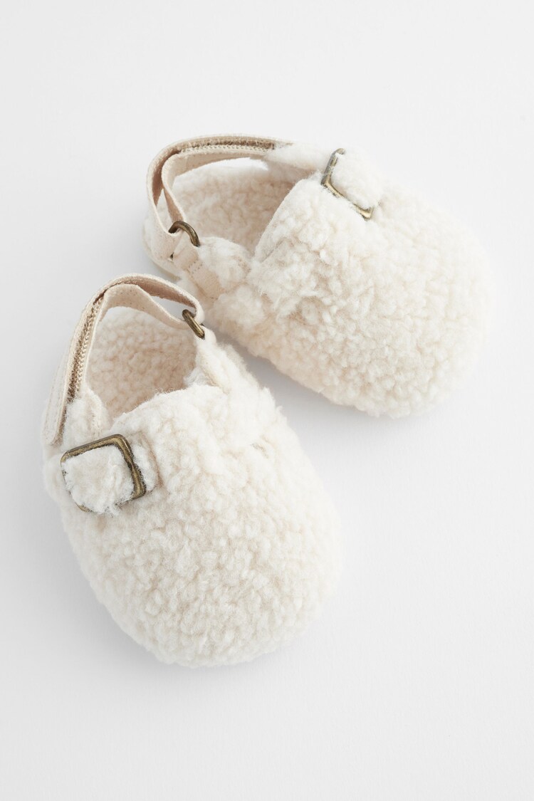 Buy Neutral Borg Baby Clog Shoes (0-18mths) from the Next UK online shop