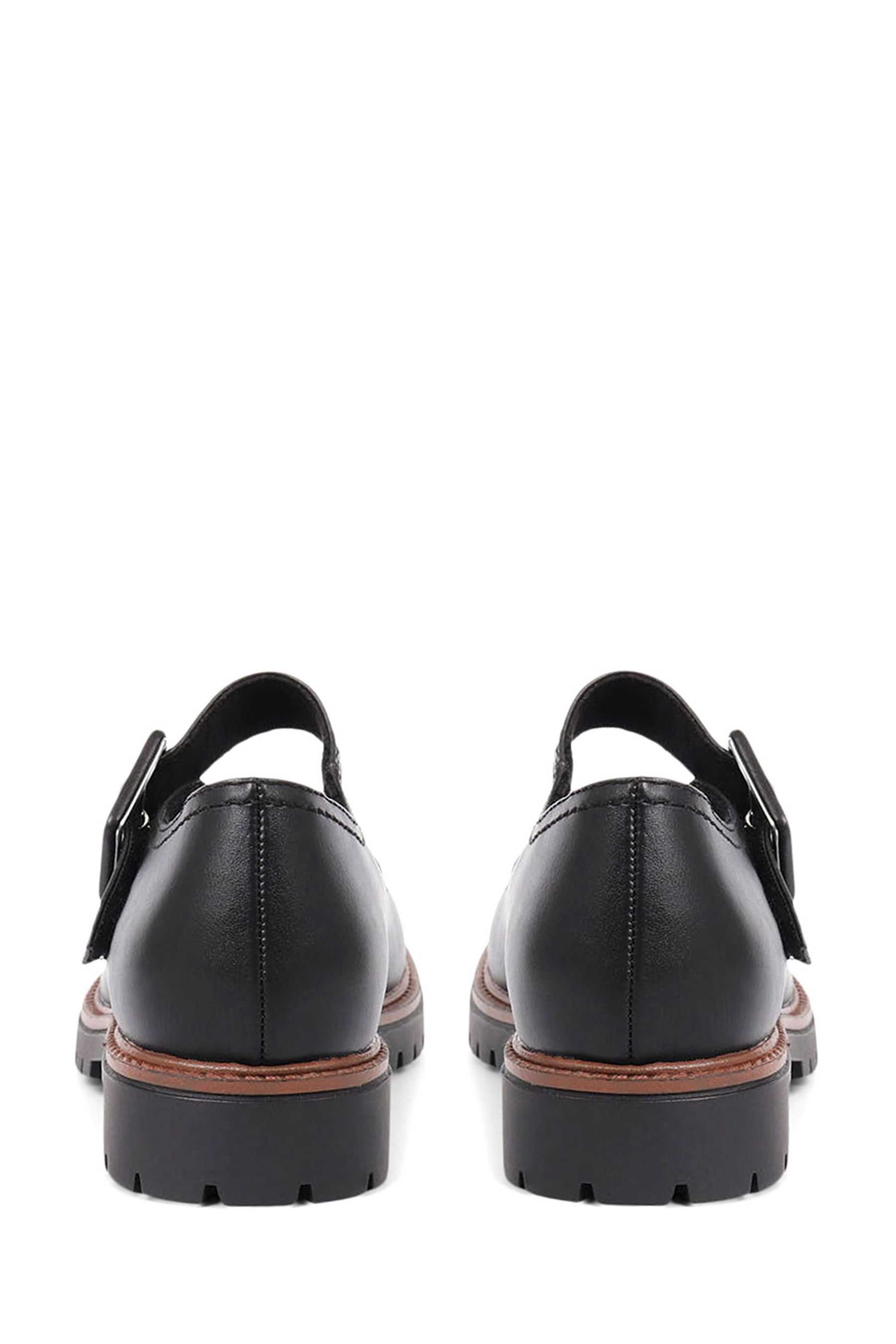 Buy Pavers Plain Black Mary Jane Buckle Shoes with Chunky Sole from the ...