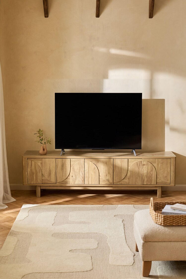 Buy Natural Arches Mango Up to 80 inch Wood Effect TV Unit from the ...