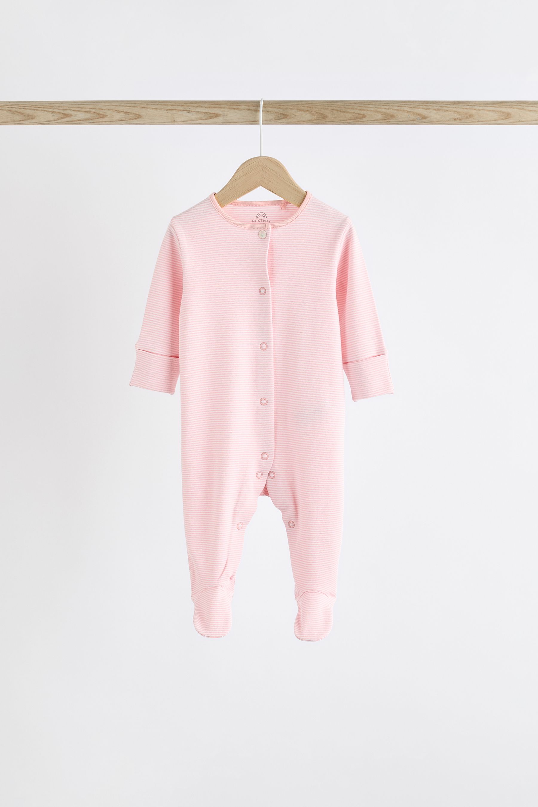 Buy Pink 4 Pack Baby Sleepsuit (0-2yrs) from the Next UK online shop