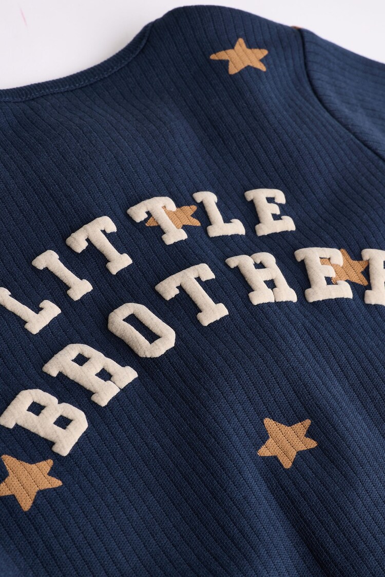 Buy Blue Little Brother Family Baby Sleepsuit (0-2yrs) from the Next UK ...