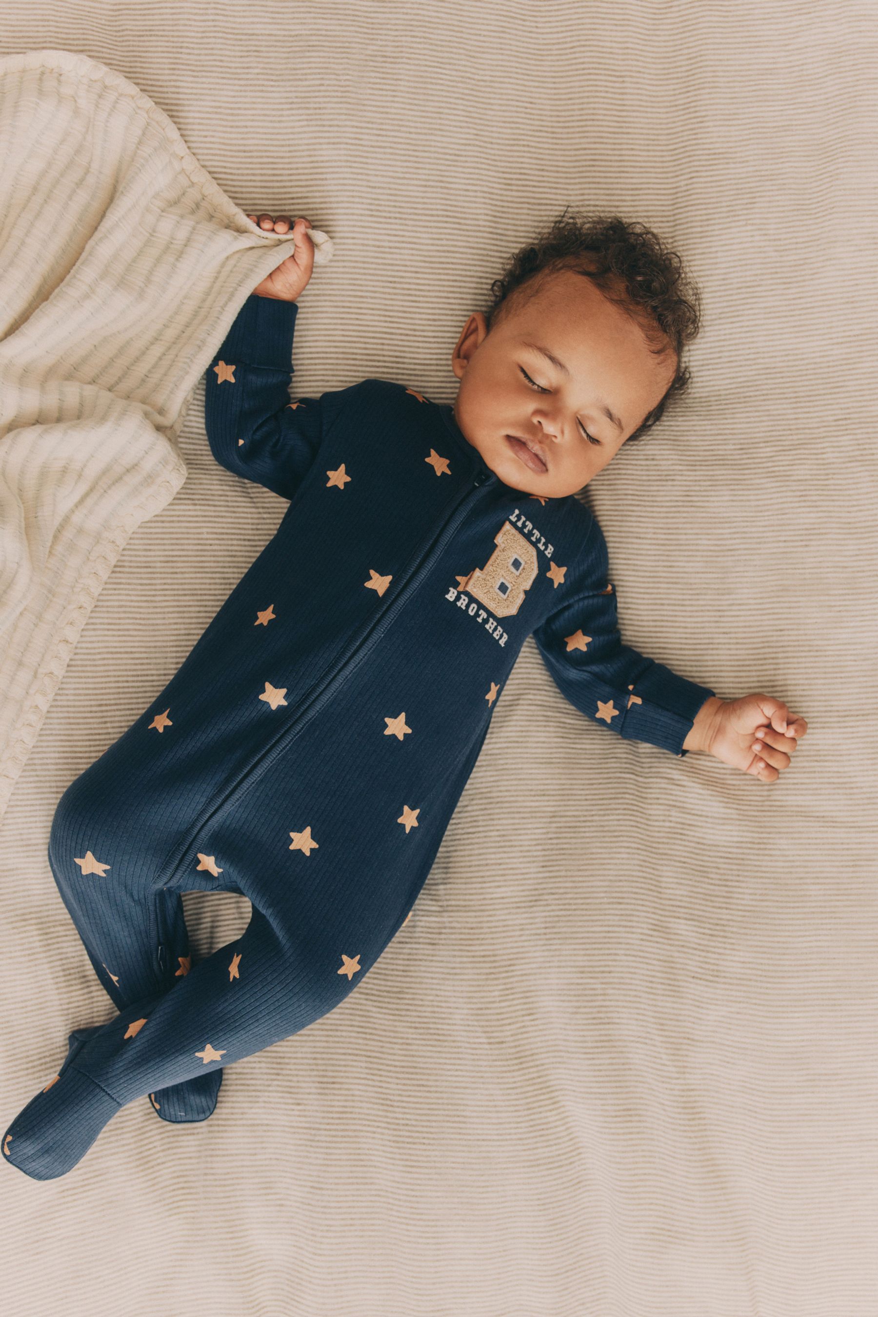 Buy Blue Little Brother Family Baby Sleepsuit (0-2yrs) from the Next UK ...