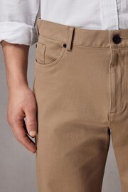 Buy Stone Straight Fit Textured Smart Chinos with Stretch from the Next ...