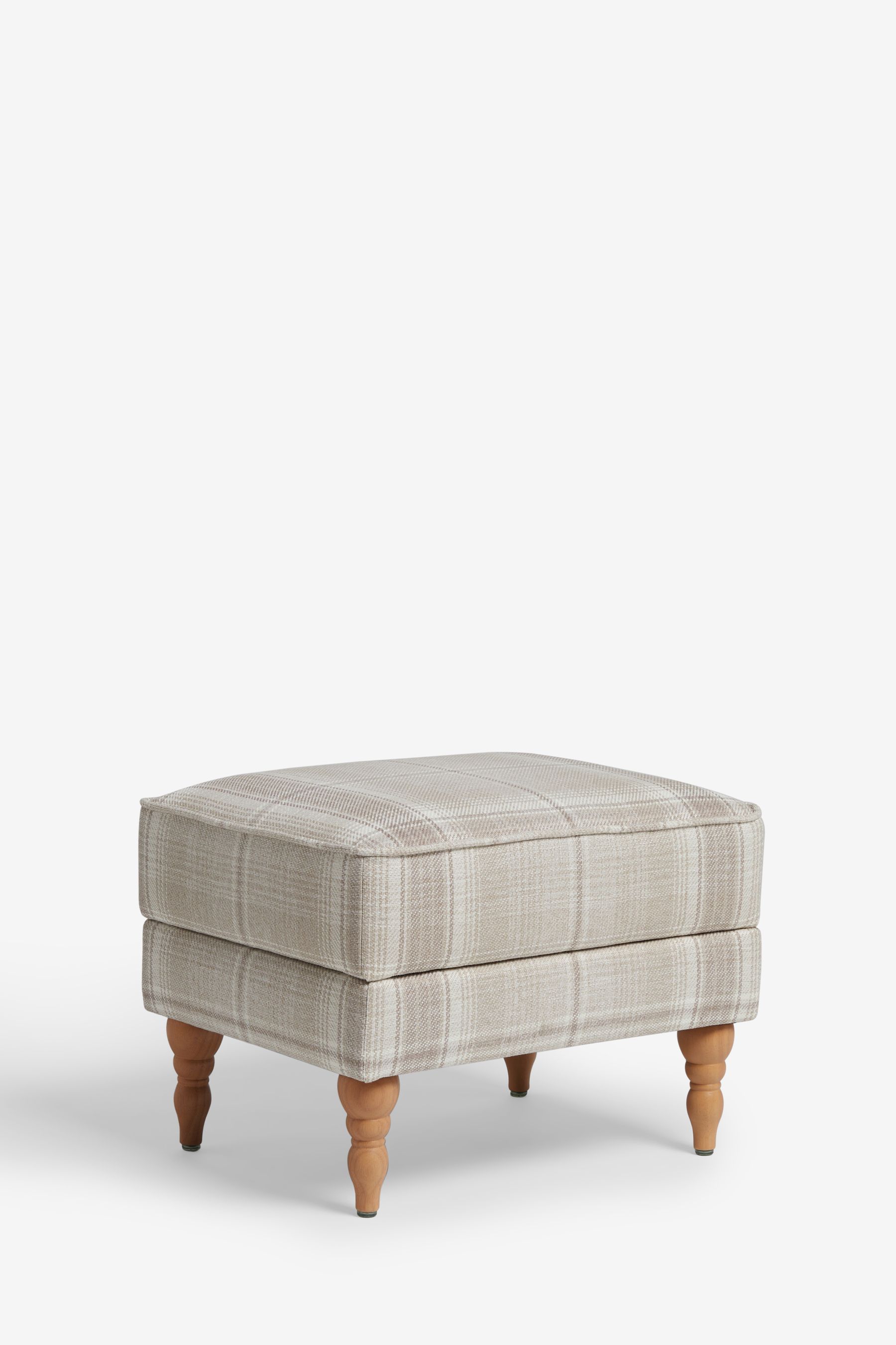 Buy Versatile Check Light Natural Sherlock Storage Footstool from the ...