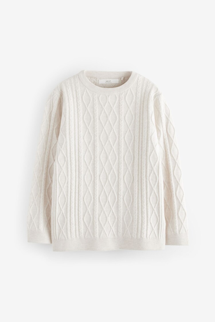 Buy Ecru Cream Cable Knit Jumper (3-16yrs) from the Next UK online shop