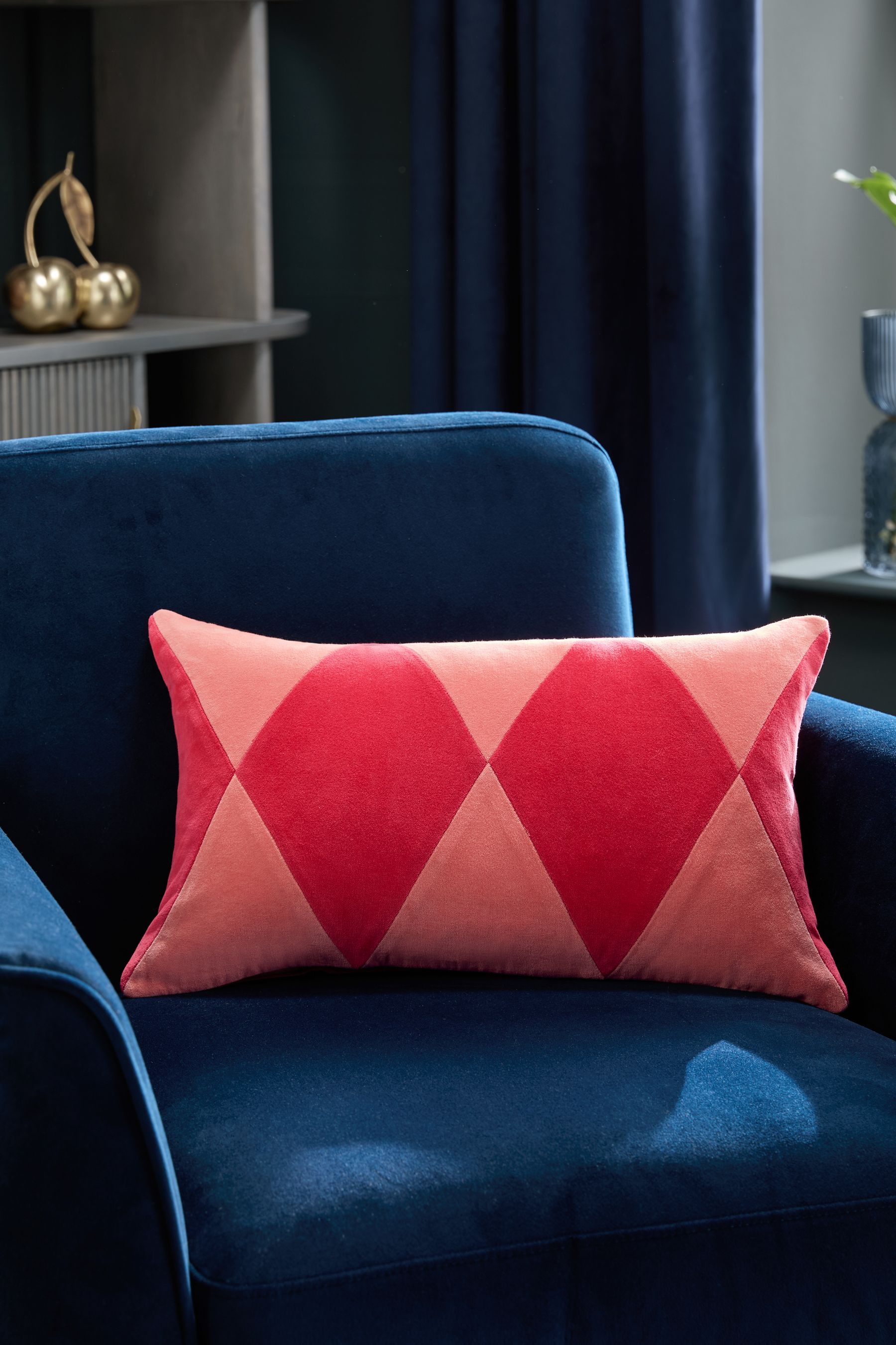 Buy Pink Quinn Velvet Cushion from the Next UK online shop