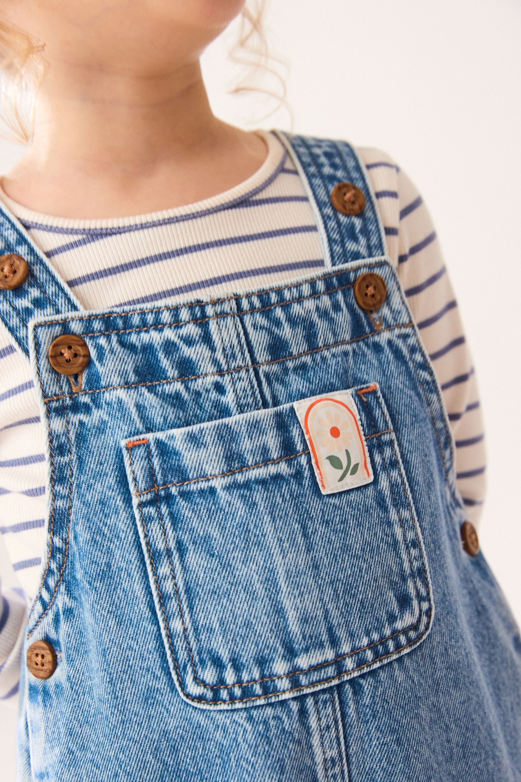Buy Denim 100% Cotton Dungarees (3mths-7yrs) from Next Australia
