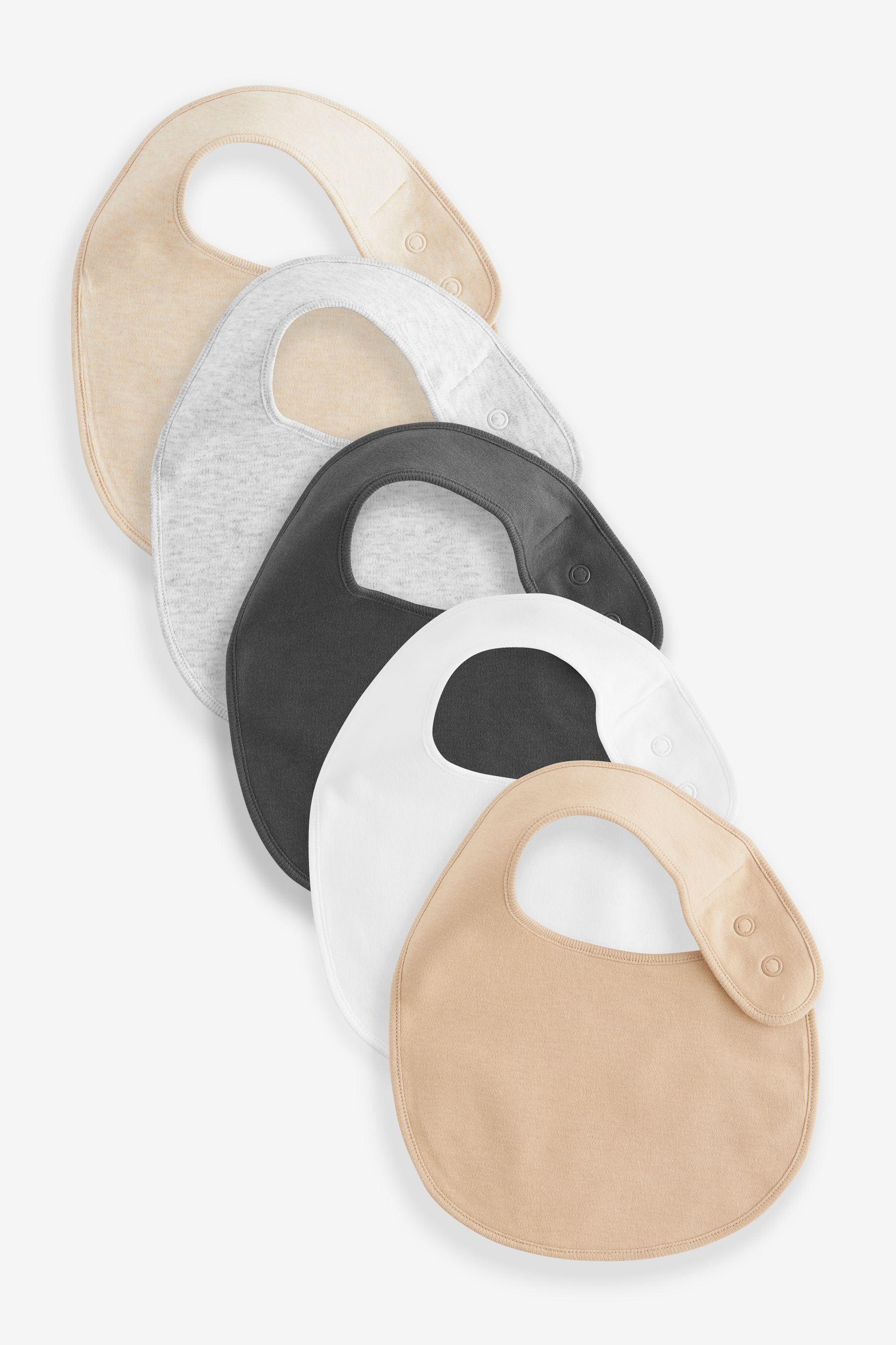 Buy Neutral Baby 100% Cotton Bibs 5 Pack from the Next UK online shop