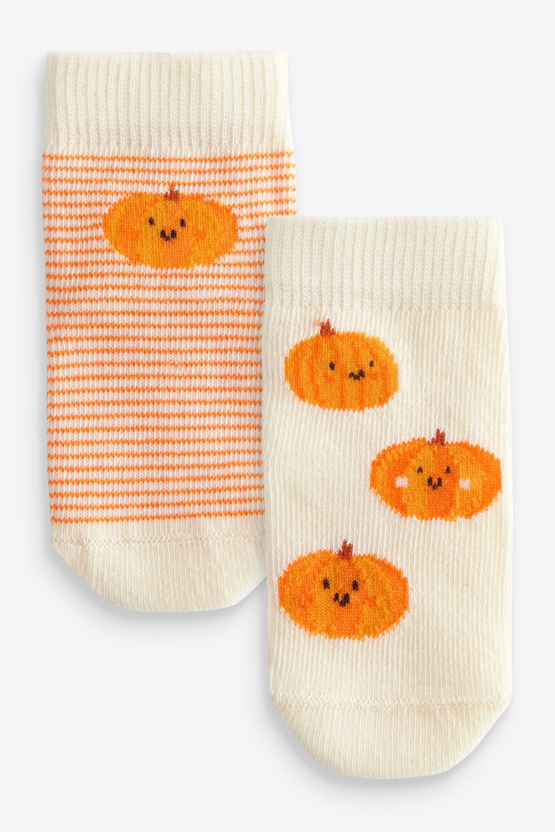 Buy Orange Pumpkin Halloween 2 Pack Baby Socks 0mths 2yrs from the Next UK online shop