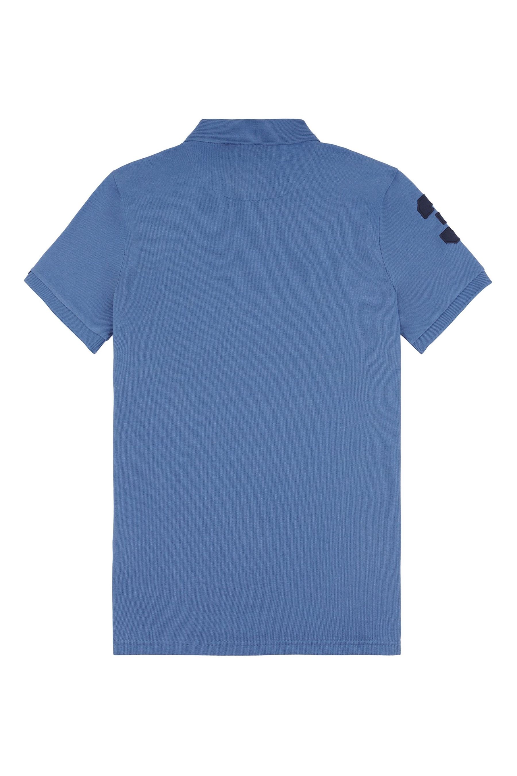 Buy U.S. Polo Assn. Sky Blue Regular Fit Mens Player 3 Pique 100% ...