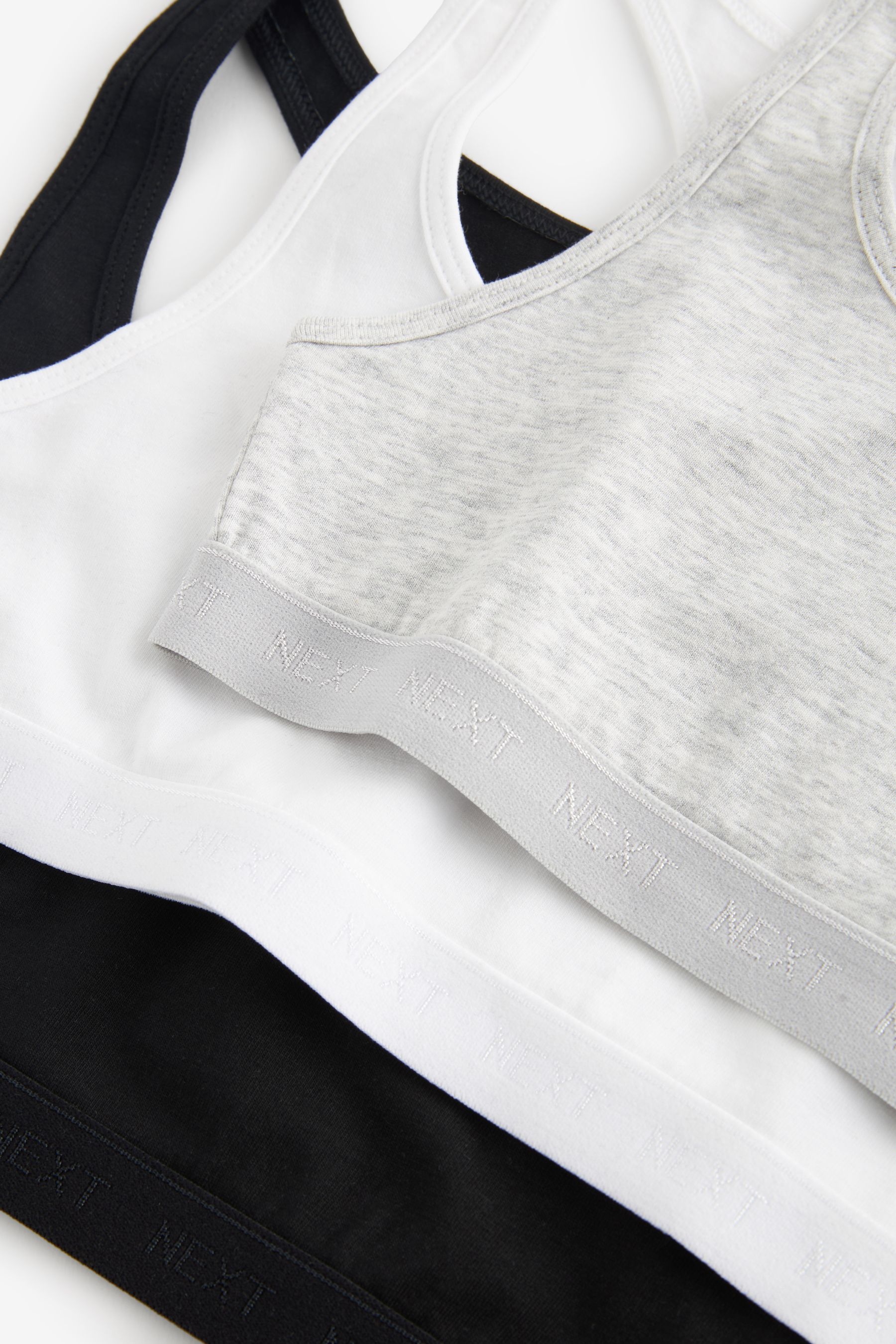 Buy Black/White Racer Back Crop Top 3 Pack (5-16yrs) from the Next UK ...