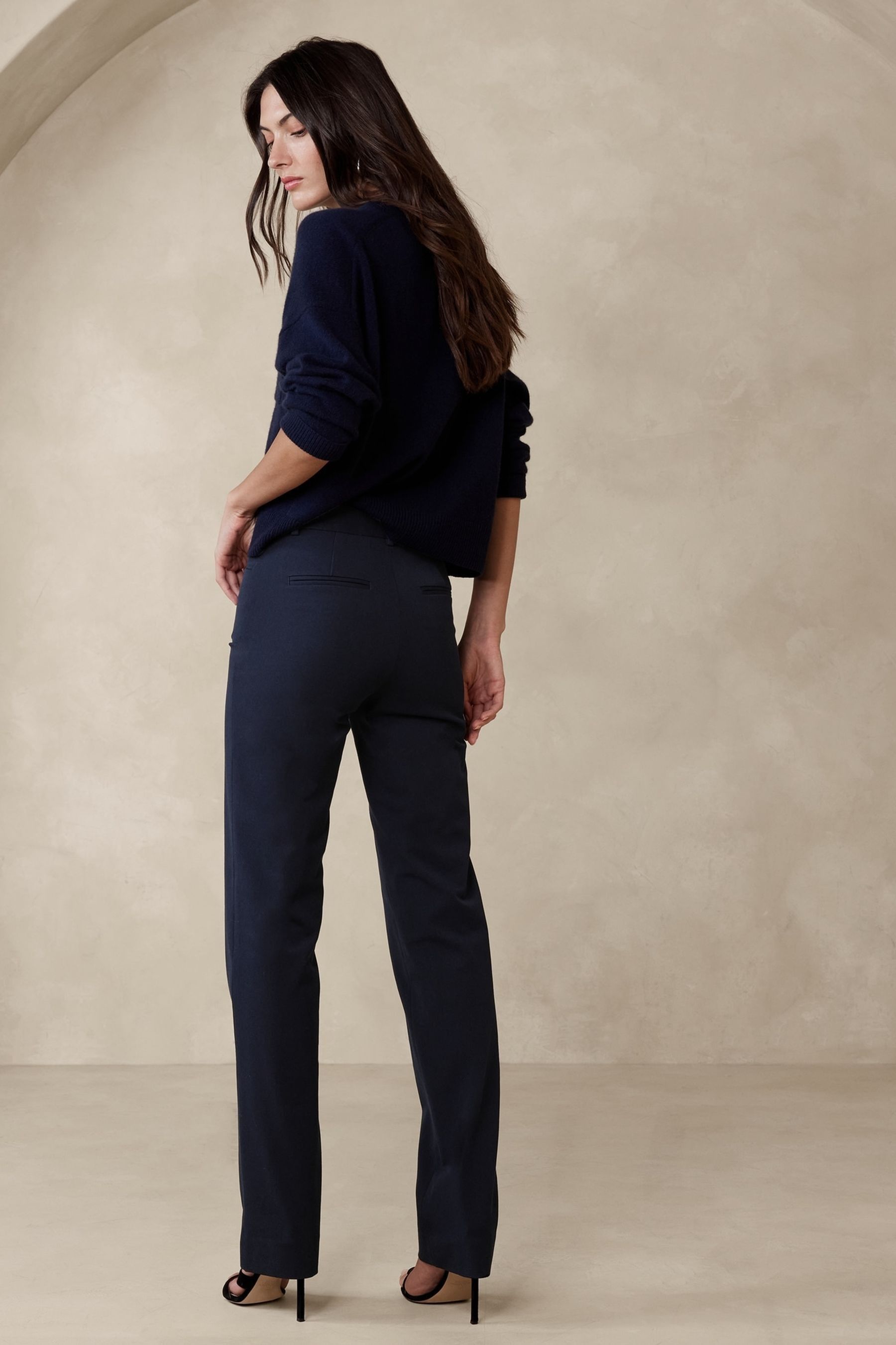 Buy Banana Republic Blue Straight Sloan Trousers from the Next UK ...