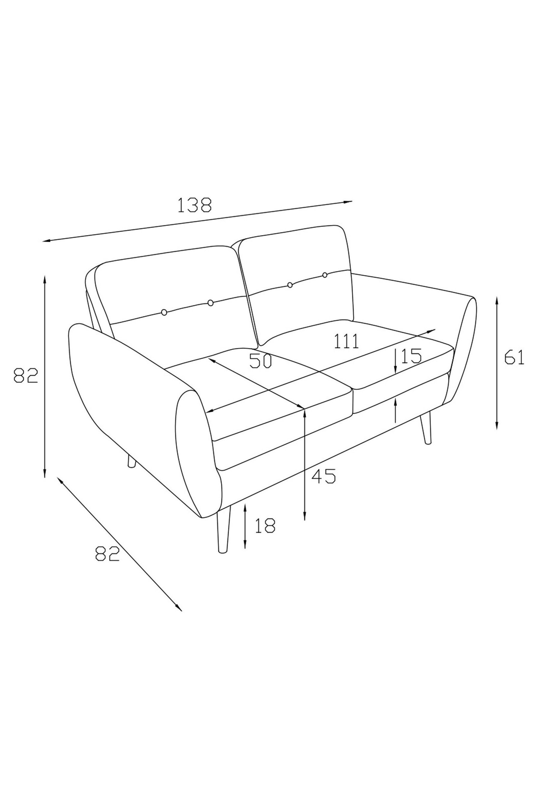 Buy Soft Velvet Rust Brown, Bronx Leg Wilson Compact 2 Seater Sofa in a ...