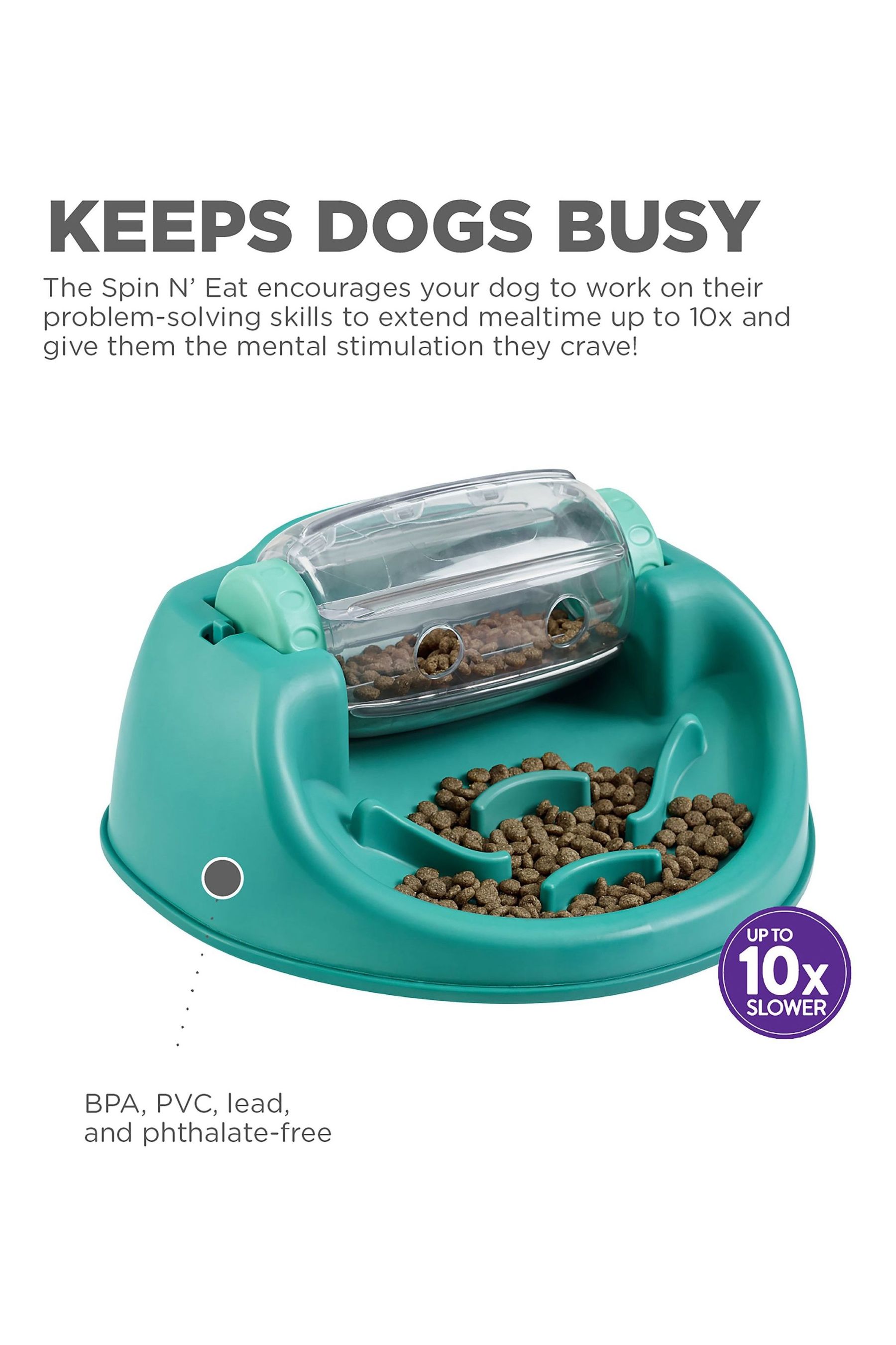 Buy Rosewood Green Nina Ottosson Dog Spin N' Eat Dog Toy Challenge from ...