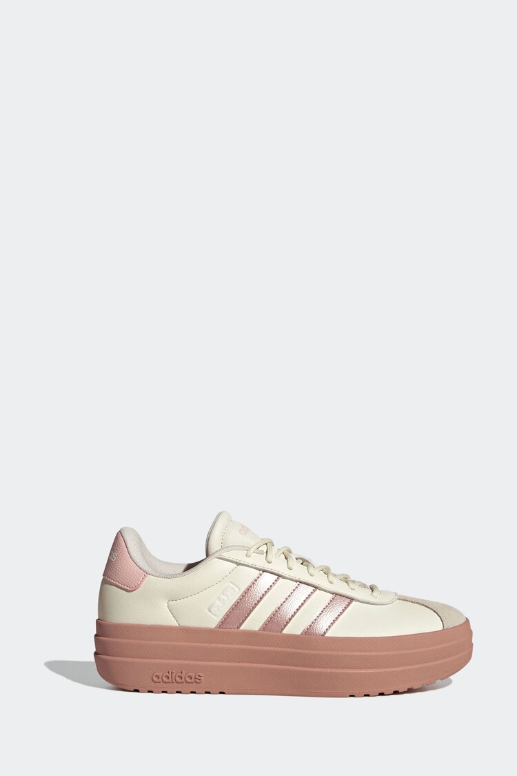 Buy adidas Cream/Pink VL Court Bold Trainers from the Next UK online shop
