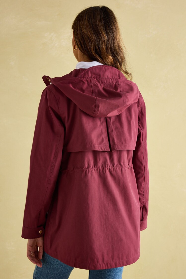 Buy Joules Portwell Burgundy Waterproof Raincoat With Hood from the ...