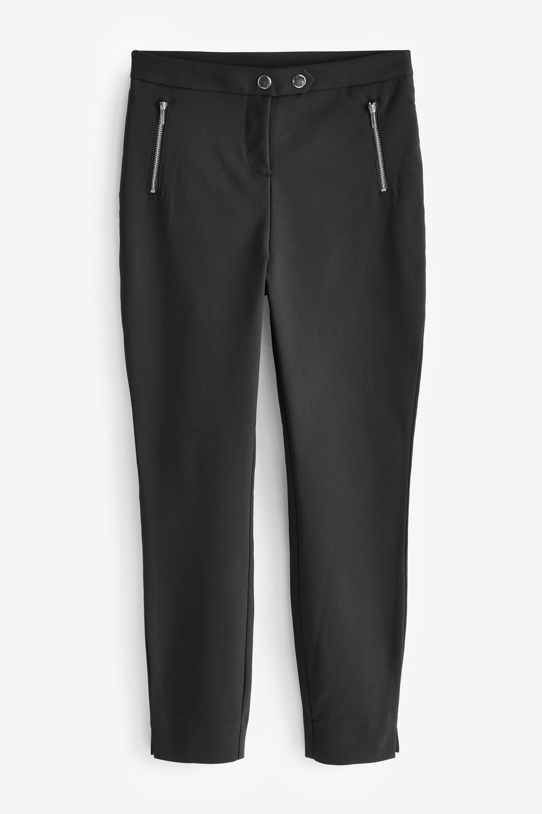 Buy Black Zip Detail Skinny Trousers from the Next UK online shop