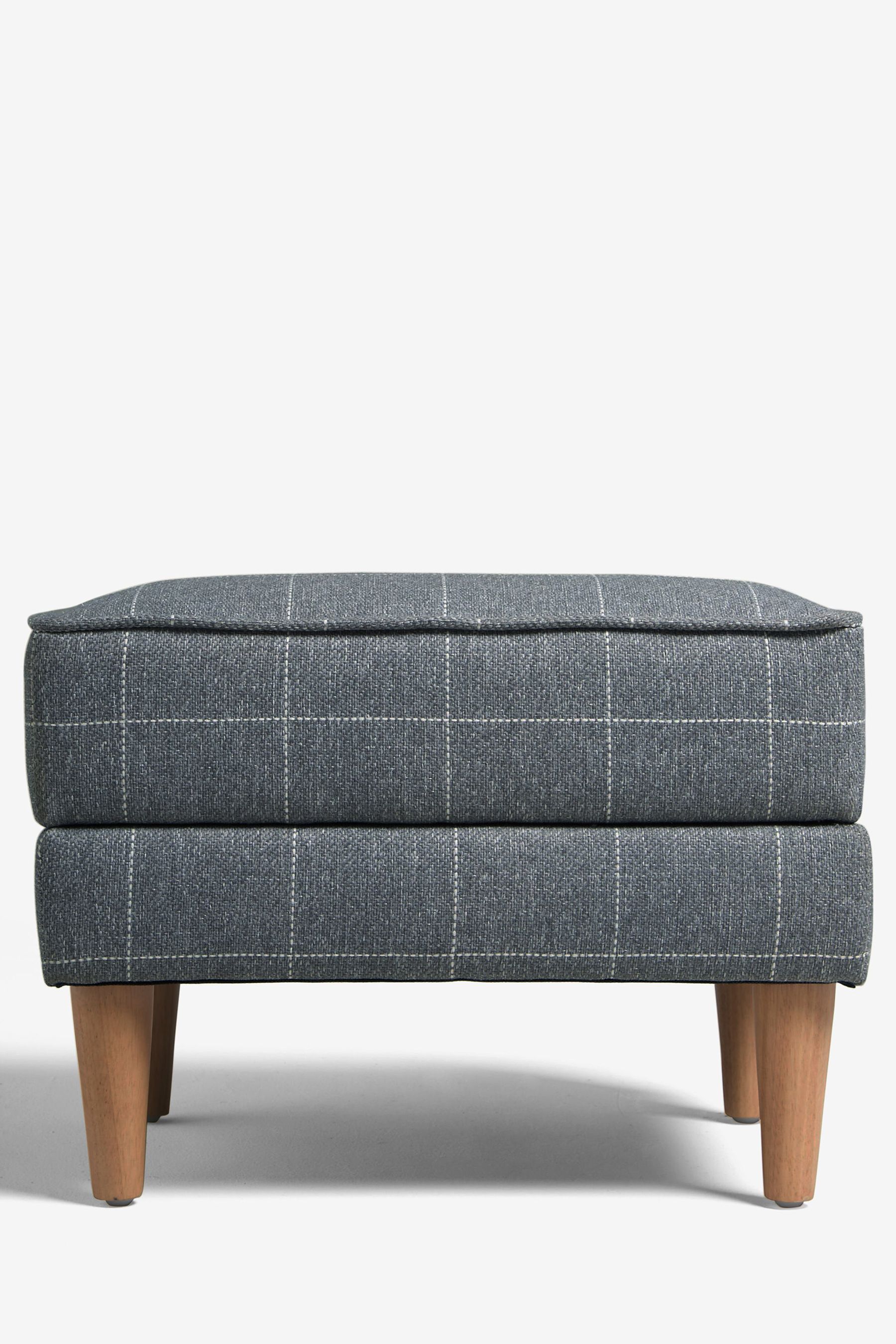 Buy Tweedy Check Lawson Mid Grey Sherlock Storage Footstool from the ...