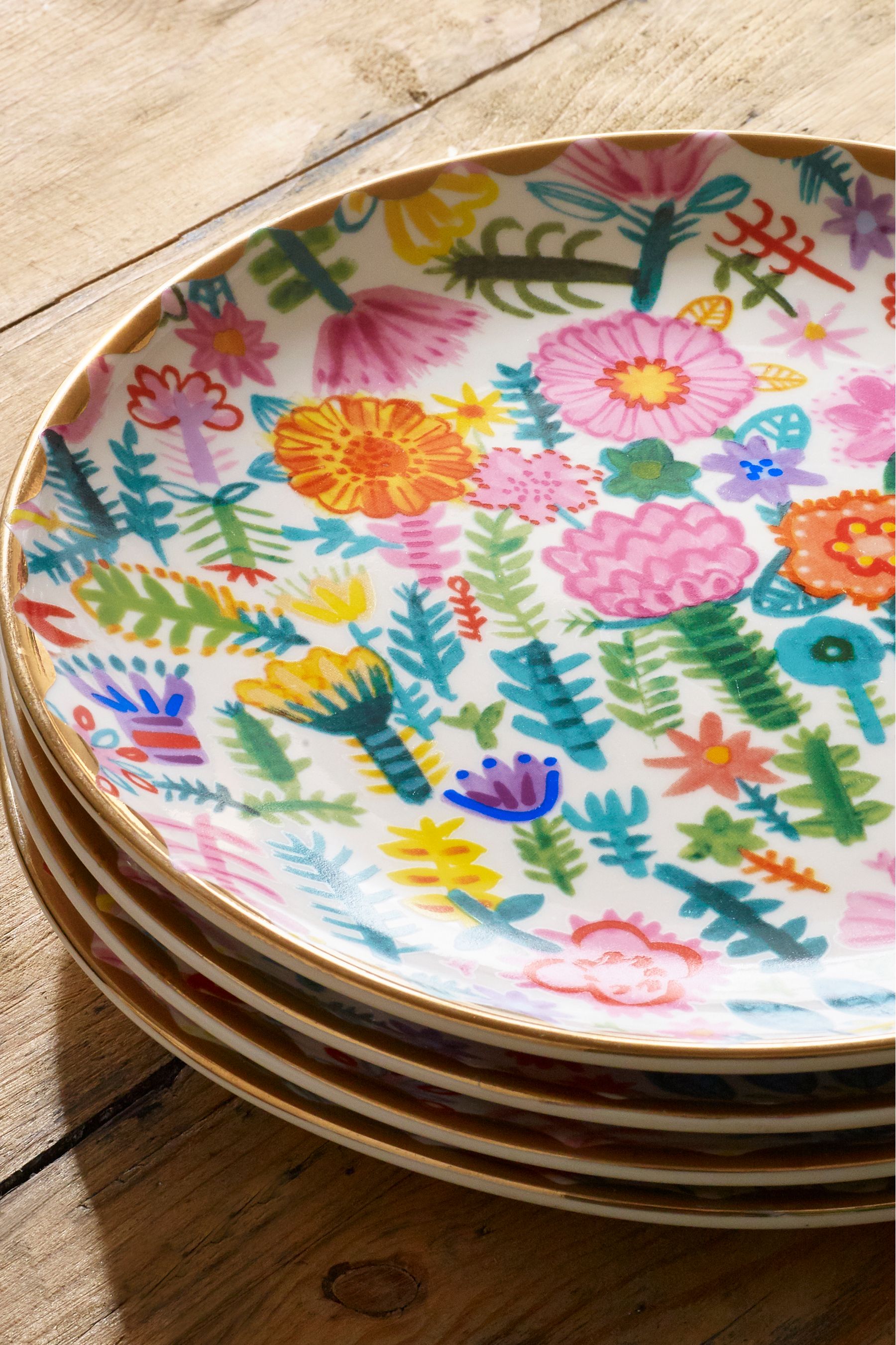 Buy Lucy Tiffney Multi Side Plates Set Of 4 from the Next UK online shop