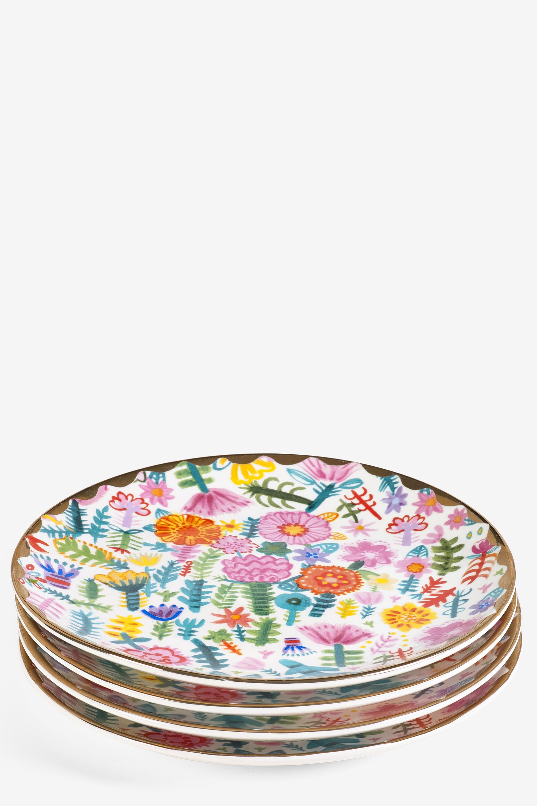 Buy Lucy Tiffney Multi Side Plates Set Of 4 from the Next UK online shop