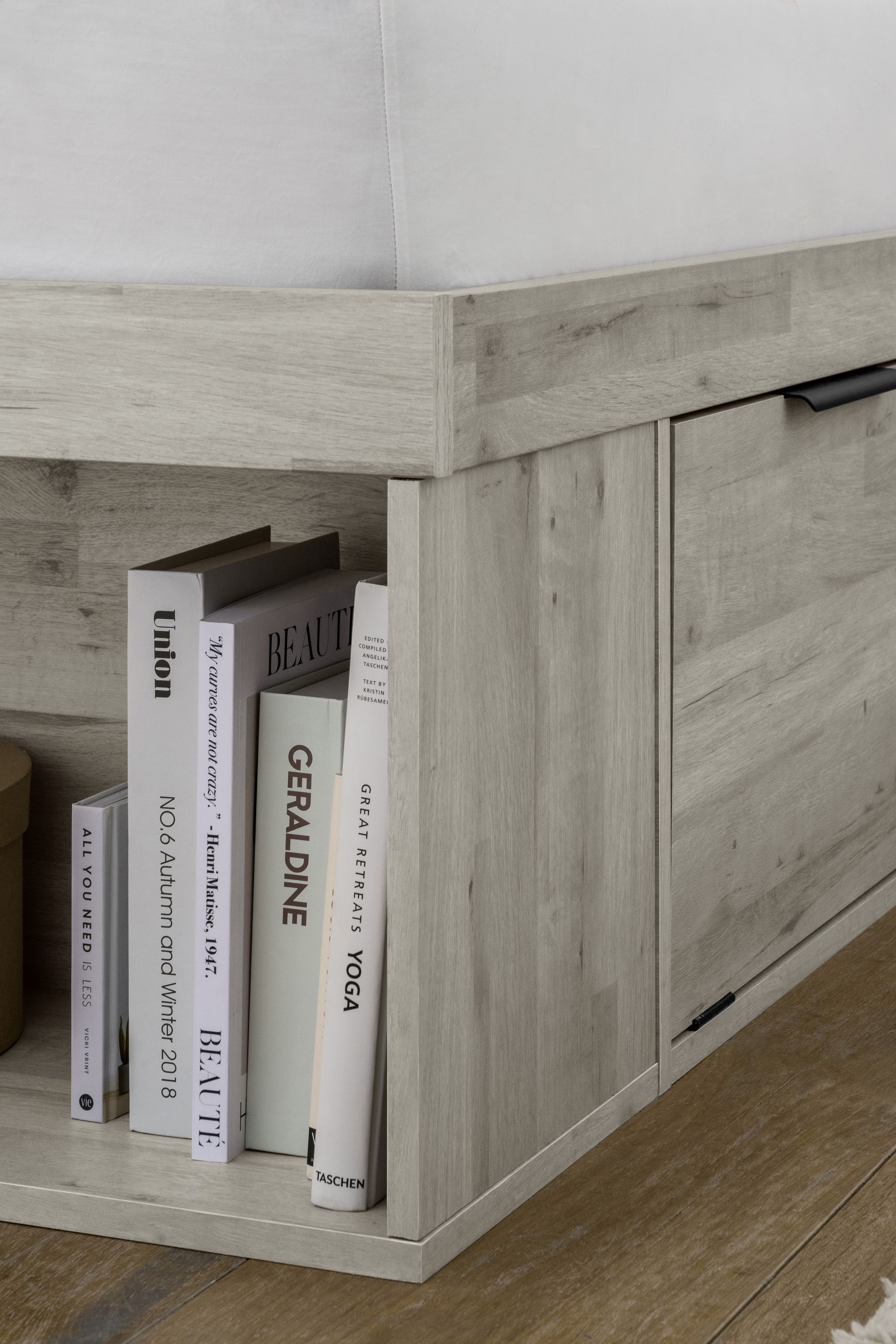 Buy Grey Oak Effect Bronx Platform Bed Frame with Storage from the Next ...