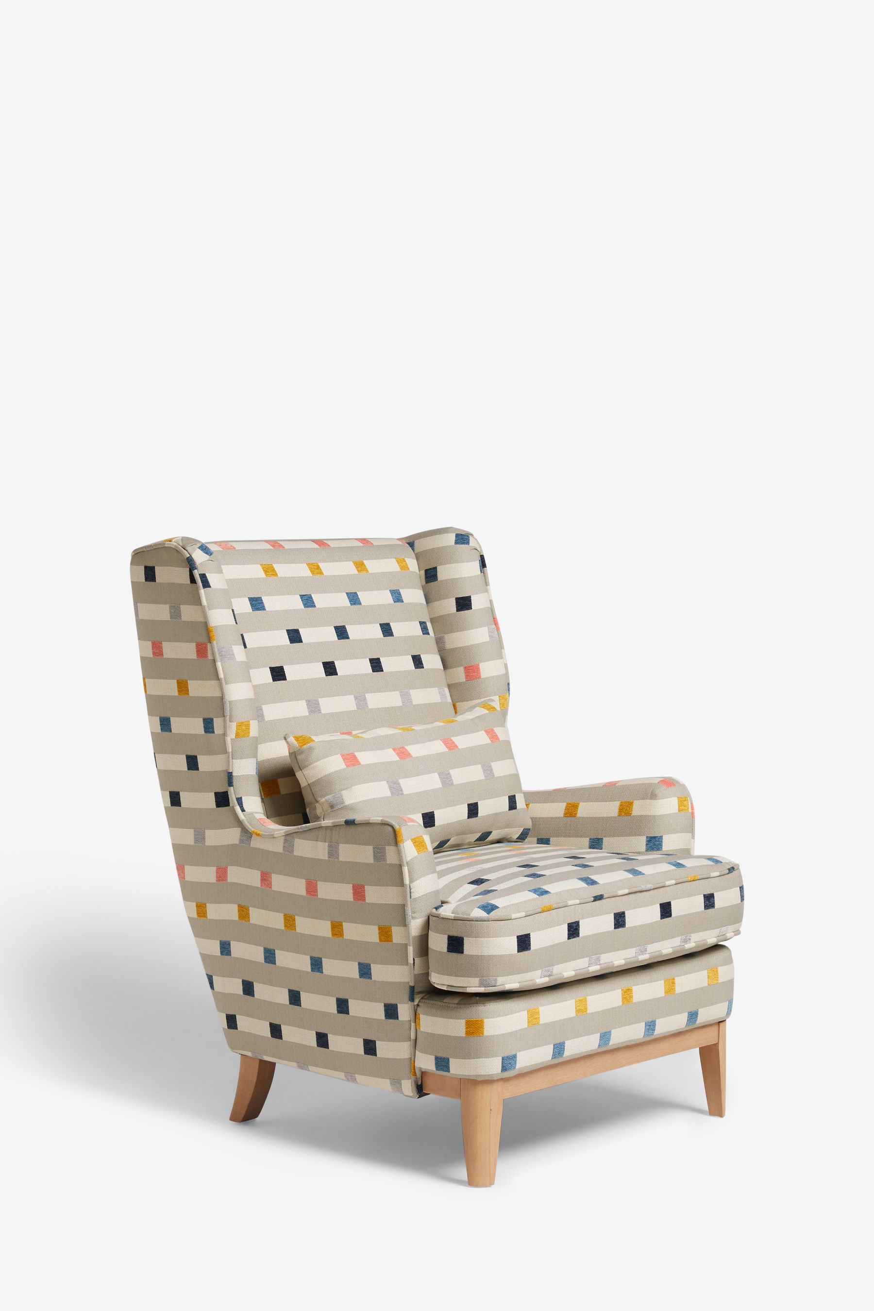 Buy Chunky Stripe Geo Grey Elswick Highback Armchair from the Next UK ...